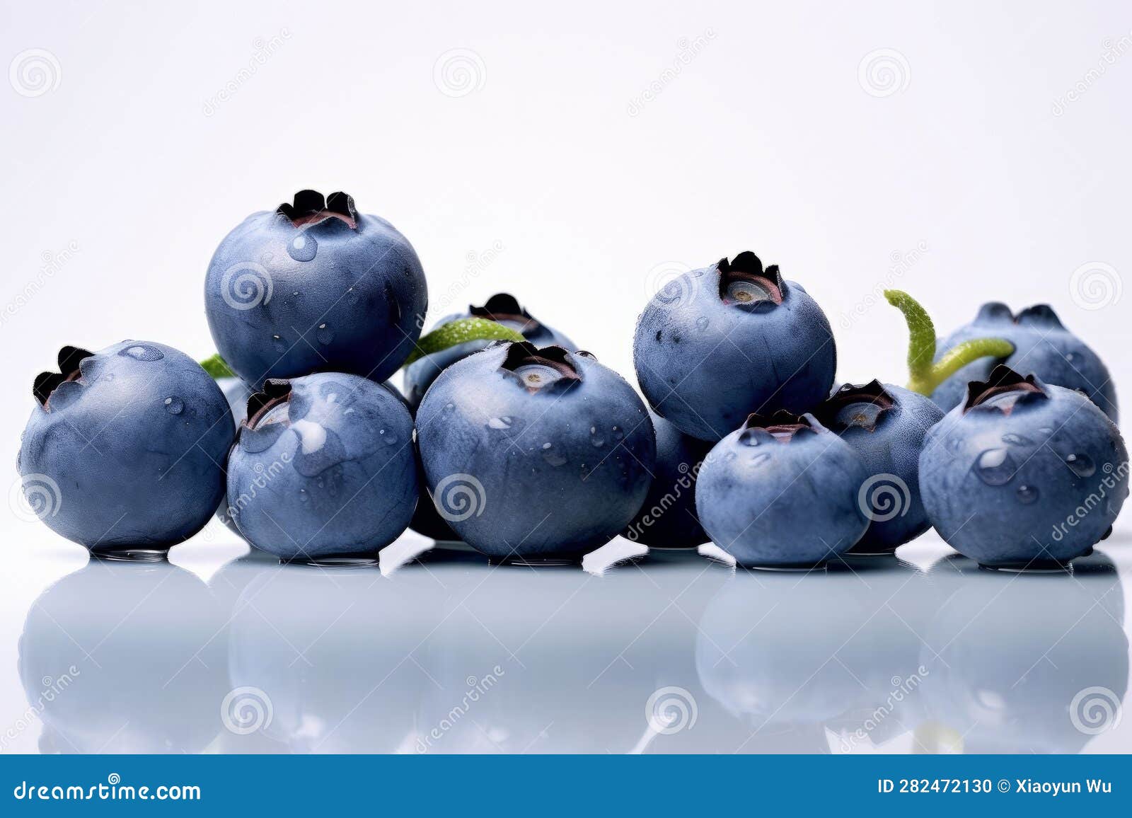 Fresh Blueberry Fruit Solid Color Background Image Generative AI Stock ...