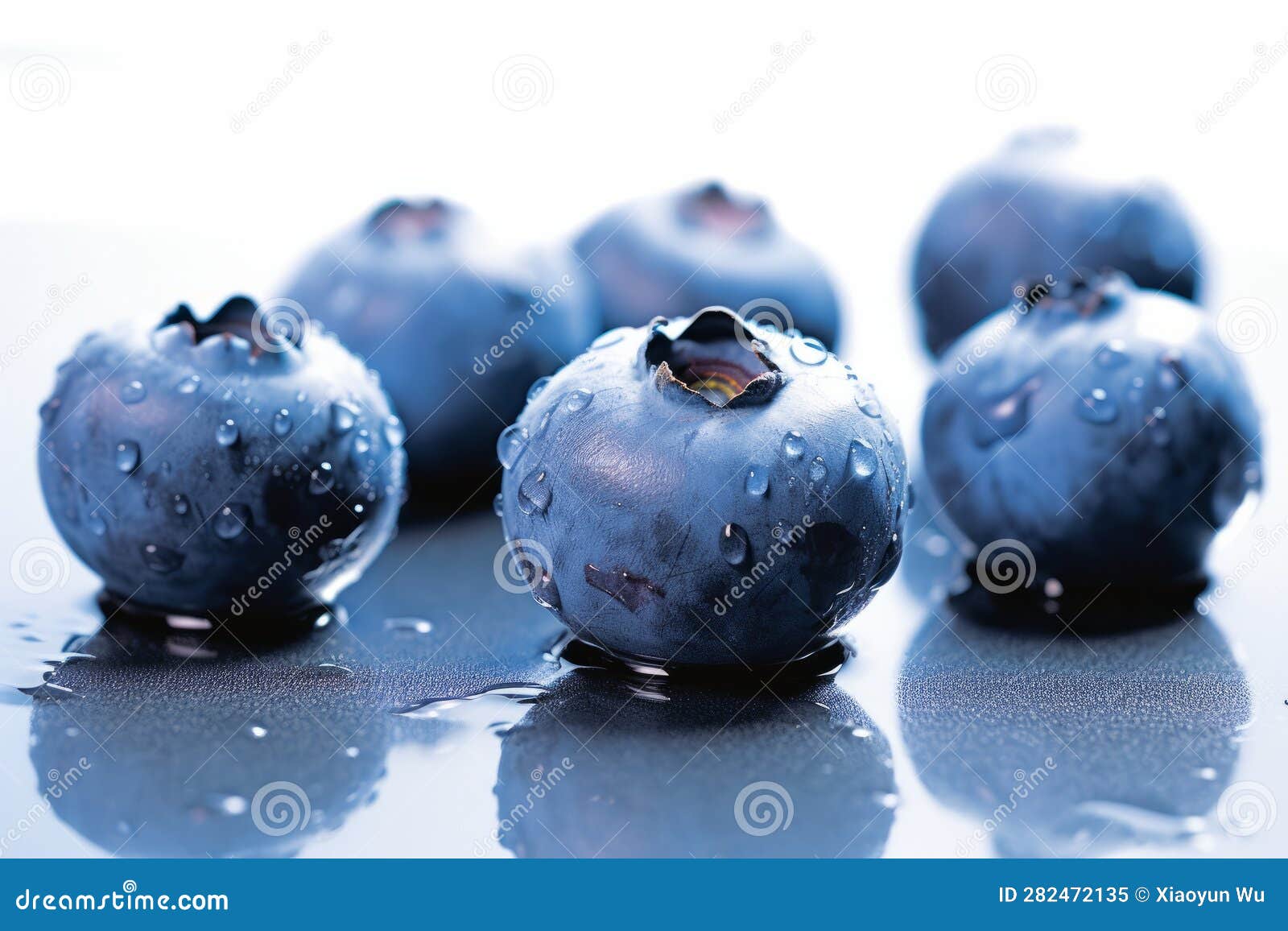 Fresh Blueberry Fruit Solid Color Background Image Generative AI Stock ...