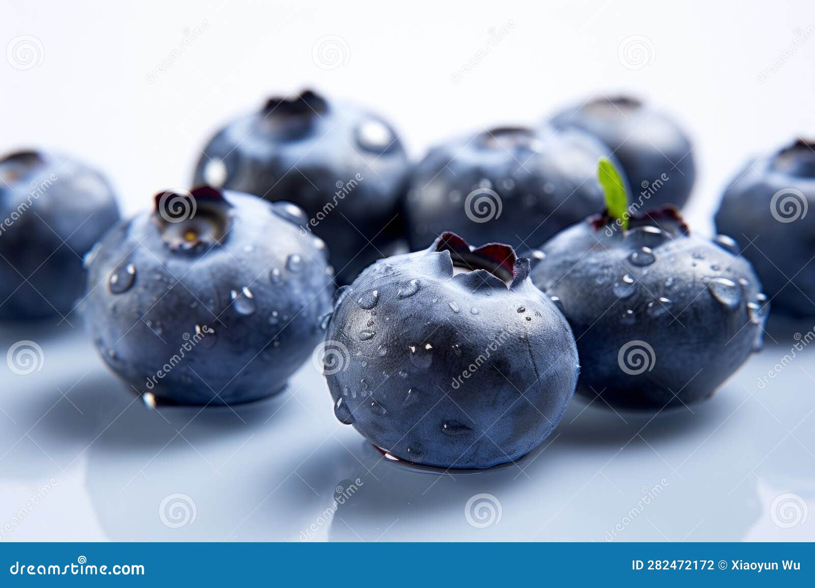 Fresh Blueberry Fruit Solid Color Background Image Generative AI Stock ...