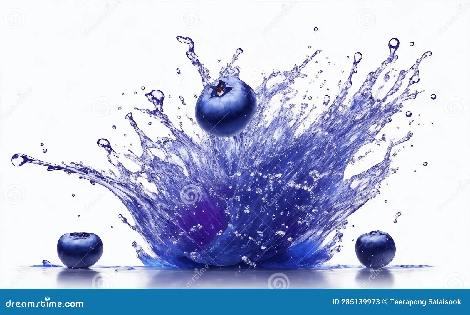 A Fresh Blueberry Fruit with Water Splash, Generative AI Illustration ...