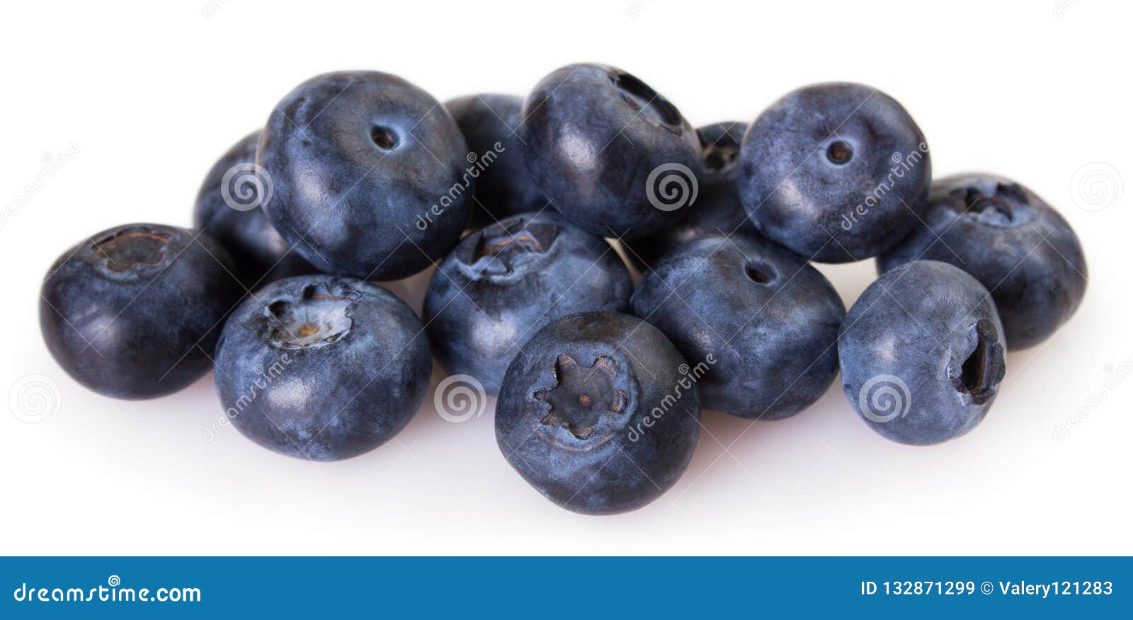 Fresh Blueberry on White Background Stock Image - Image of berry ...