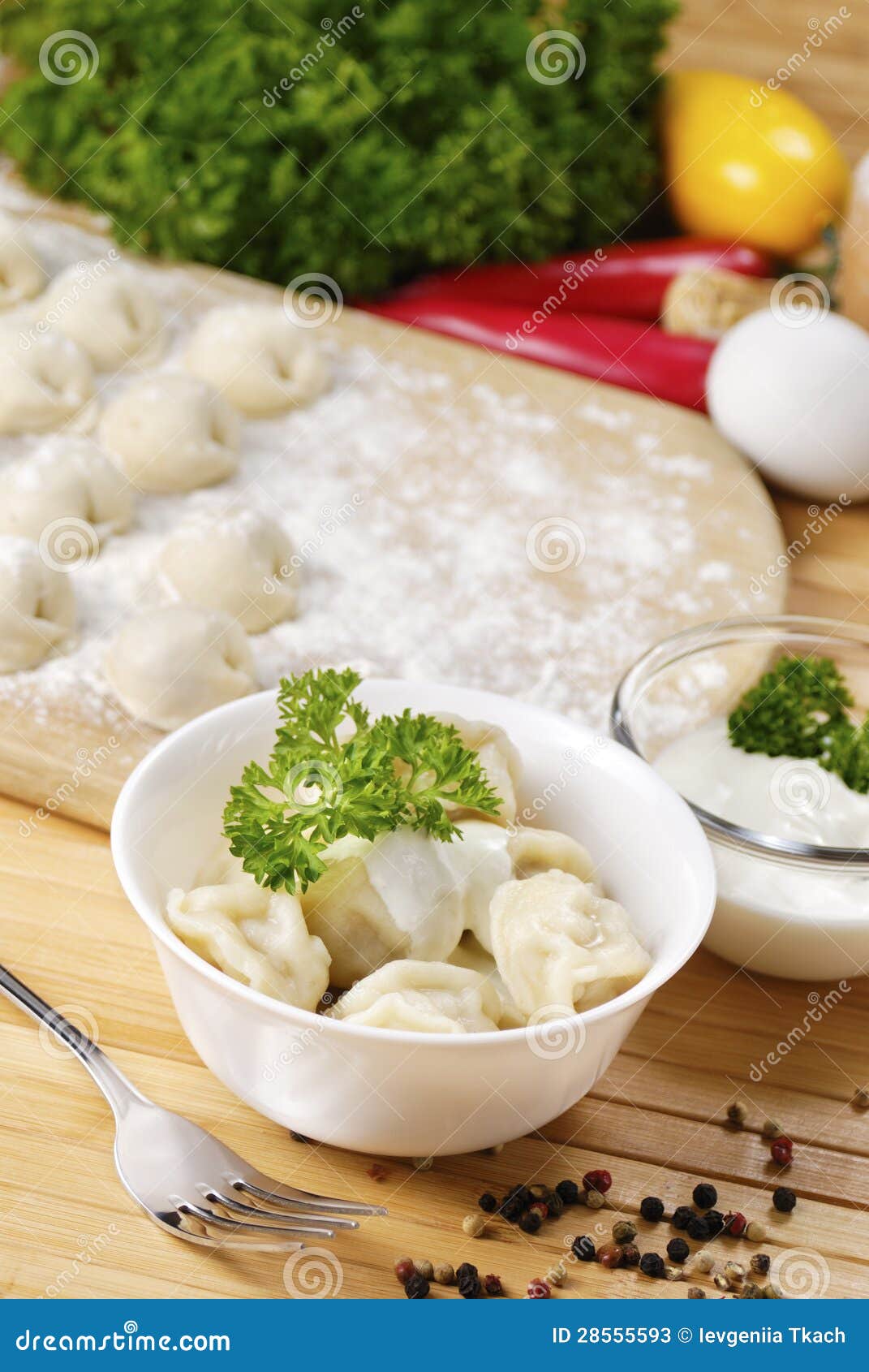 Fresh Boiled Meat Dumplings Stock Image - Image of dumpling, dish: 28555593