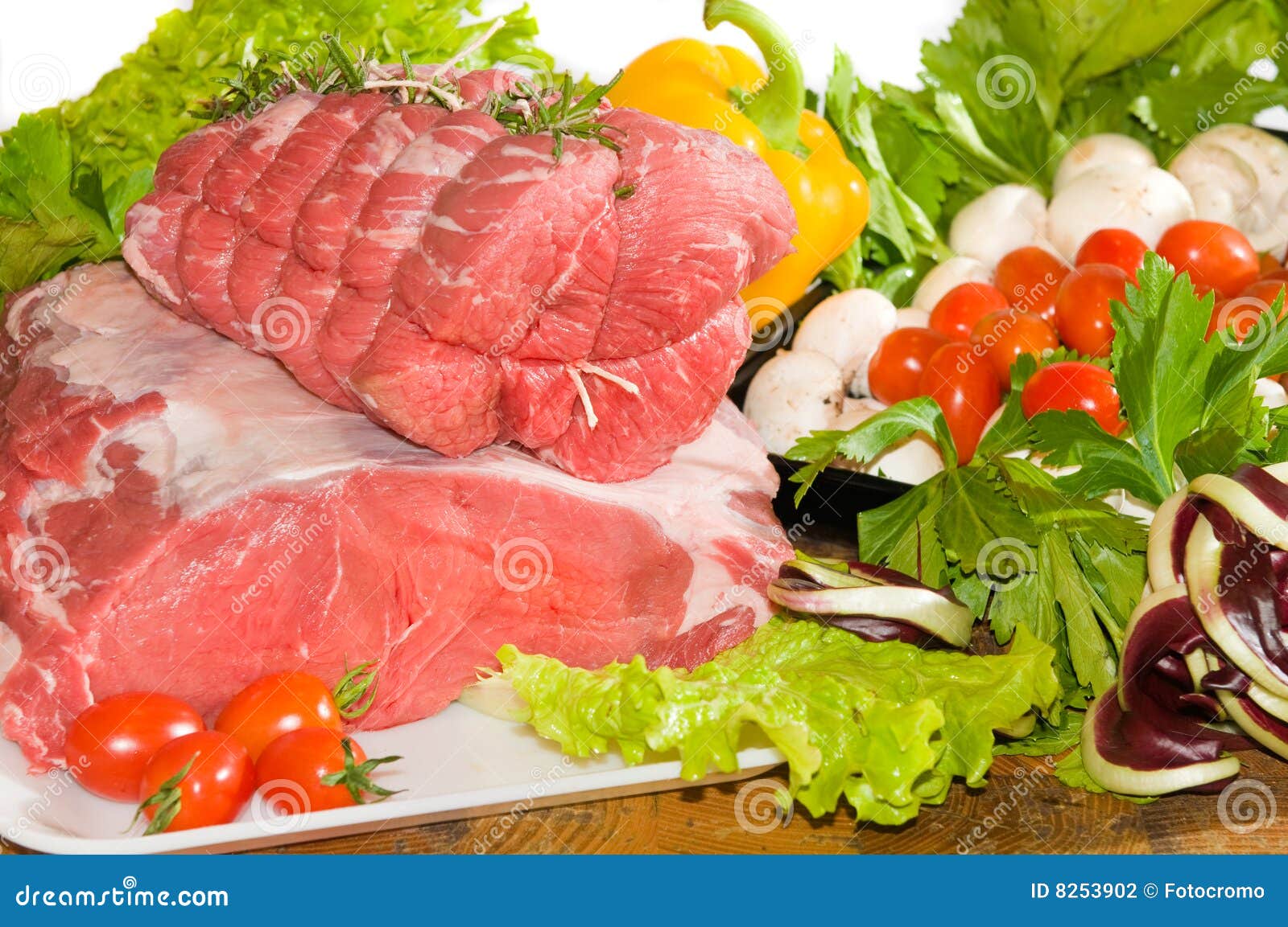 Fresh boneless Roast-beef stock photo. Image of food, market - 8253902