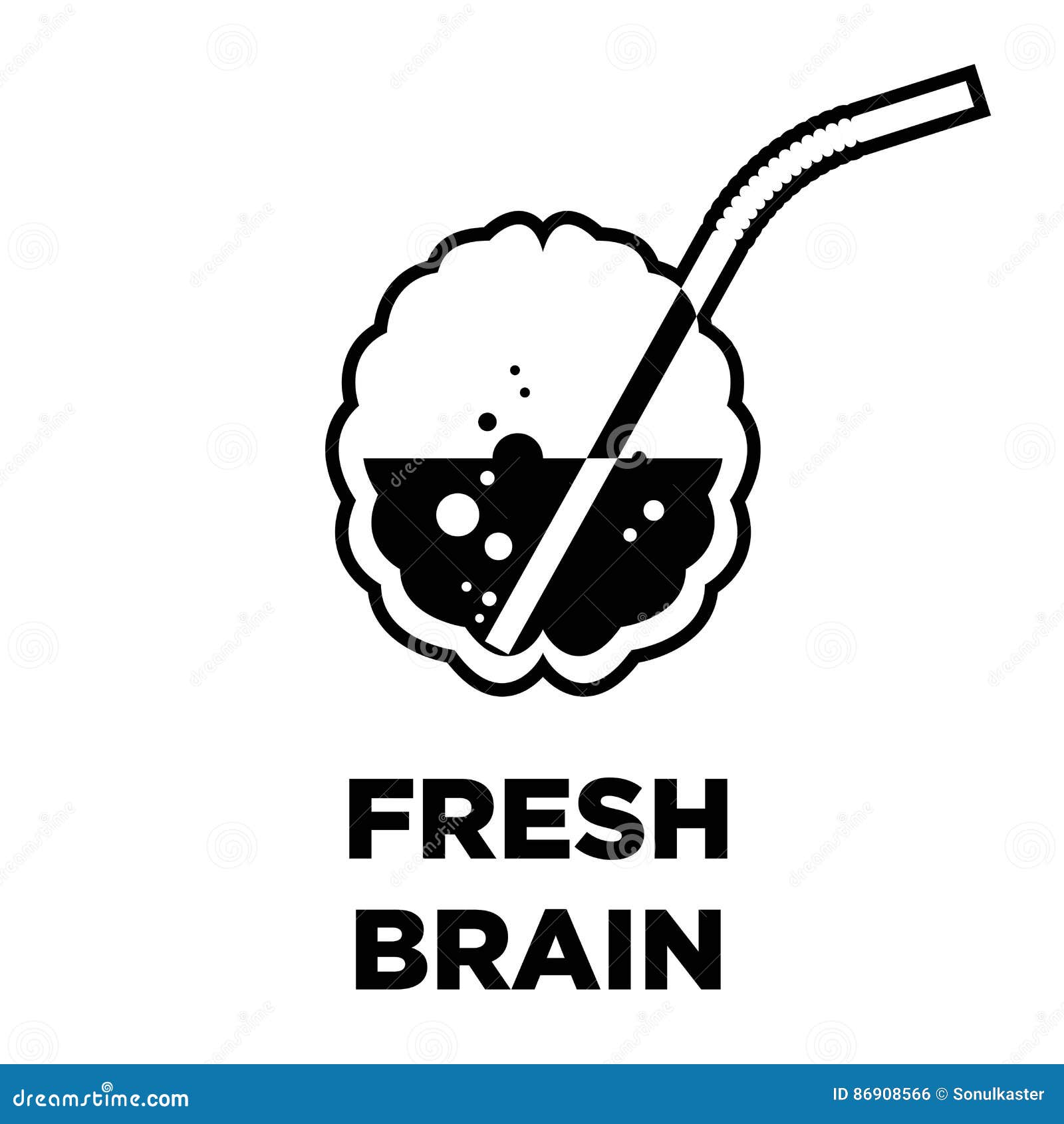 Fresh Brain Idea Creative Icon. Smart Intelligence Concept Vector ...