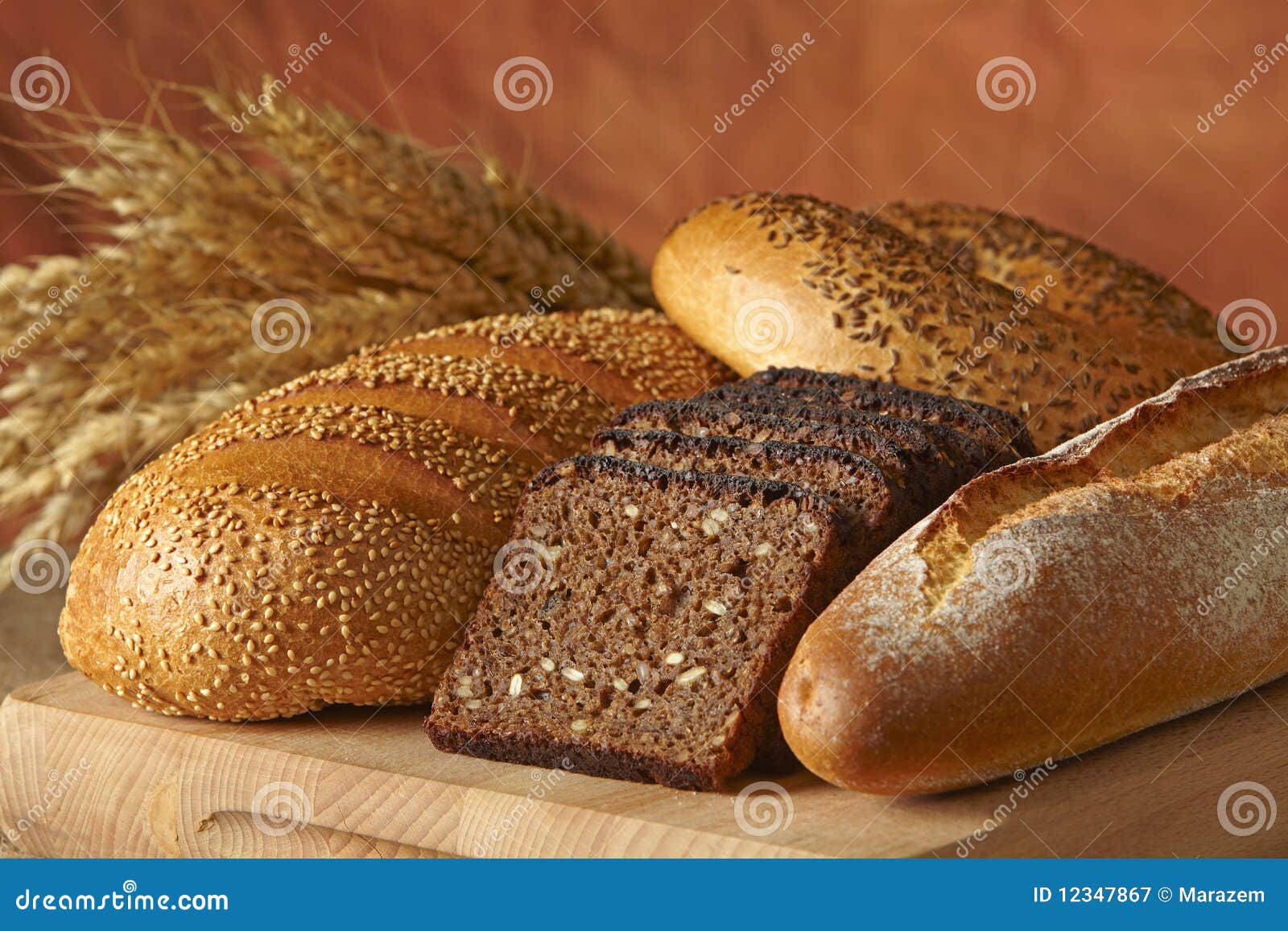 Fresh bread stock image. Image of diet, sesame, life - 12347867