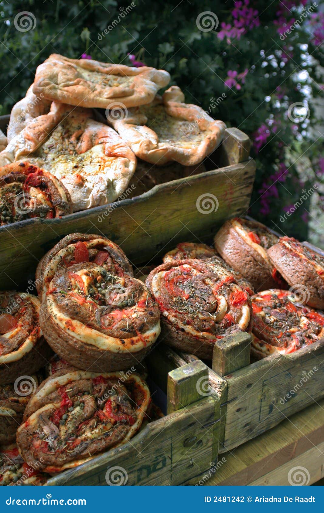 Fresh bread with anchovies stock photo. Image of baguette - 2481242