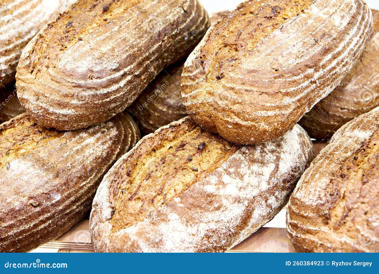Fresh bread in bakery stock image. Image of ruddy, interior - 260384923
