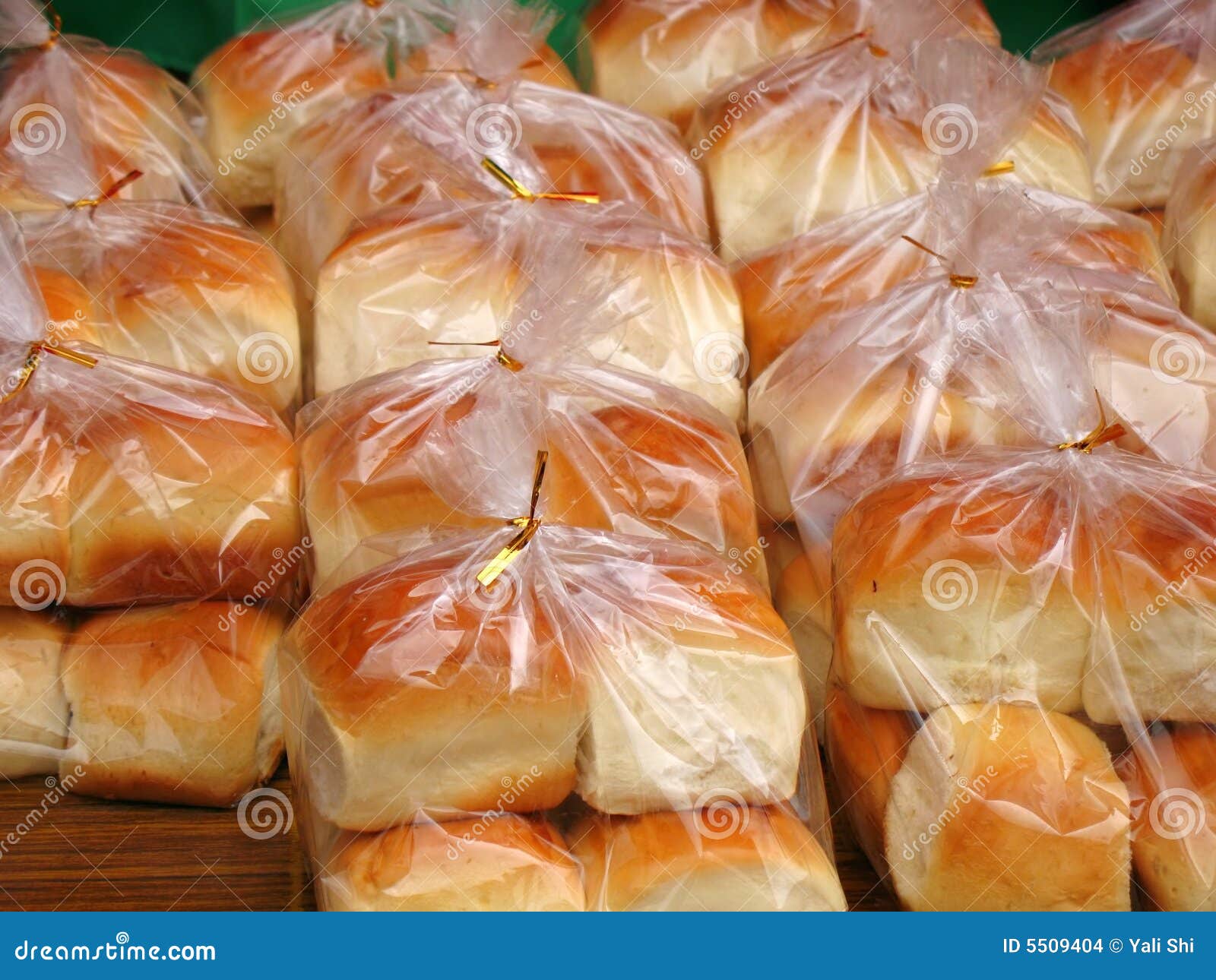 Fresh Bread Buns stock photo. Image of food, shop, plastic - 5509404