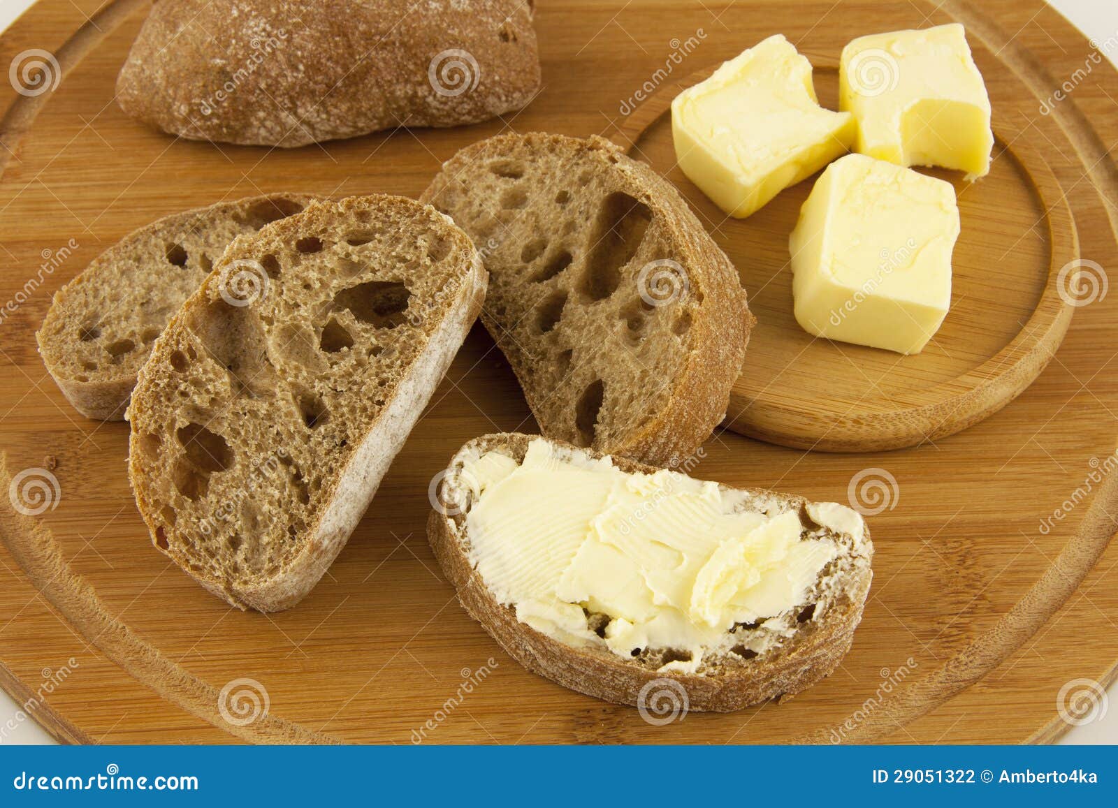 Fresh bread and butter stock photo. Image of ingredients - 29051322