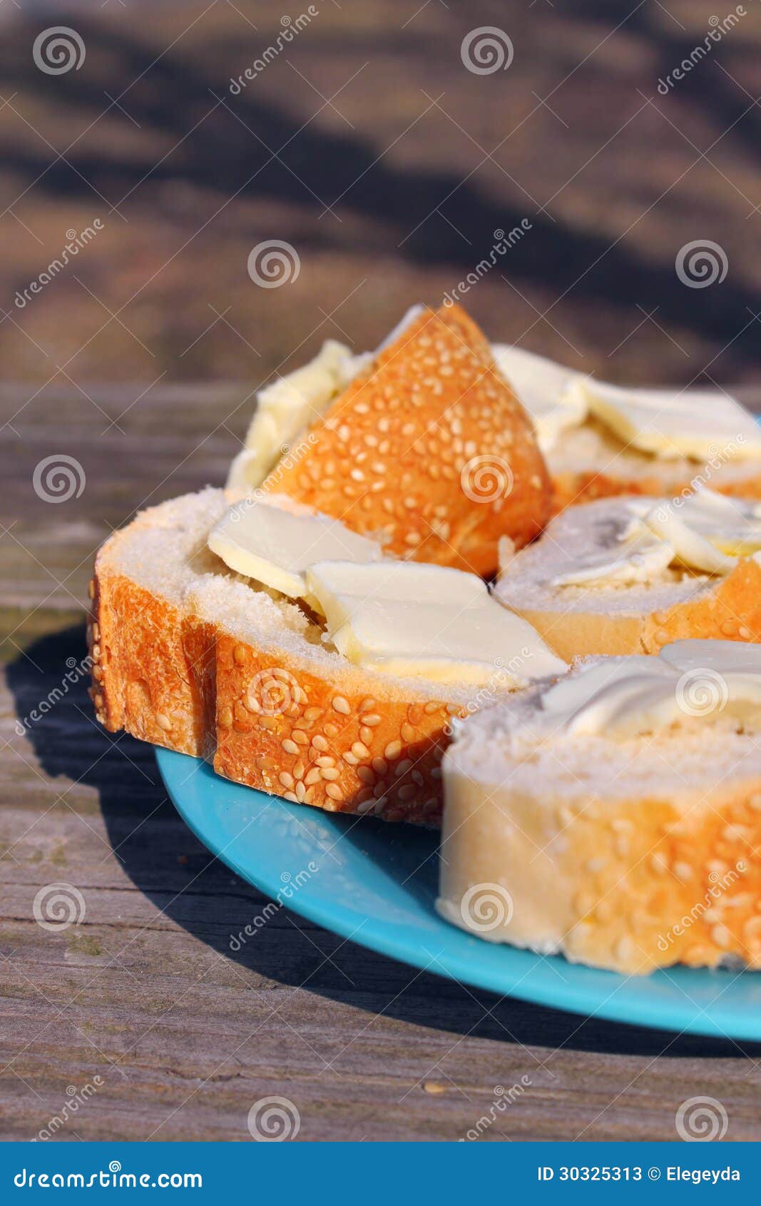 Fresh bread with butter stock image. Image of breakfast - 30325313