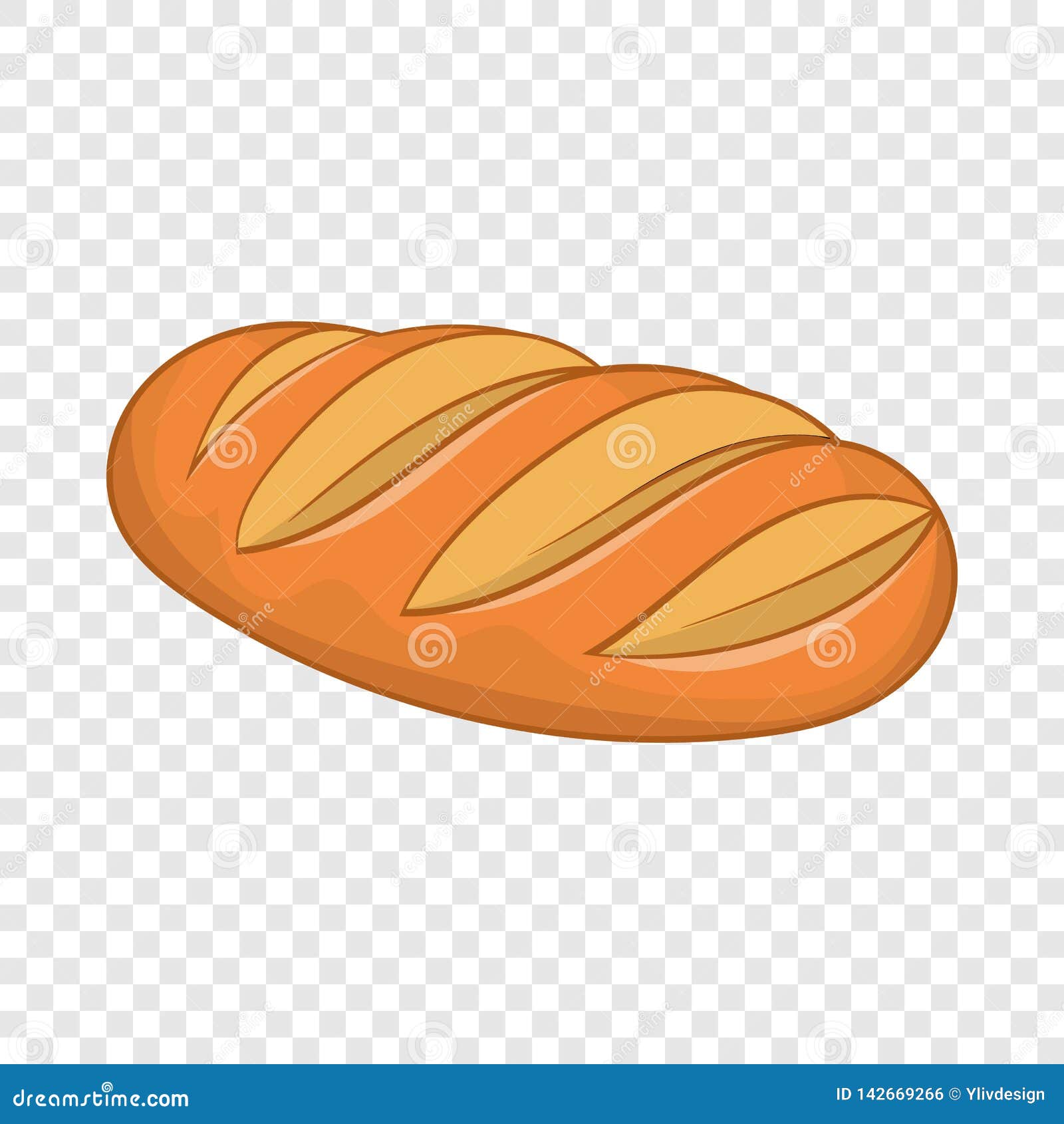 Fresh Bread Icon, Cartoon Style Stock Vector - Illustration of grain ...