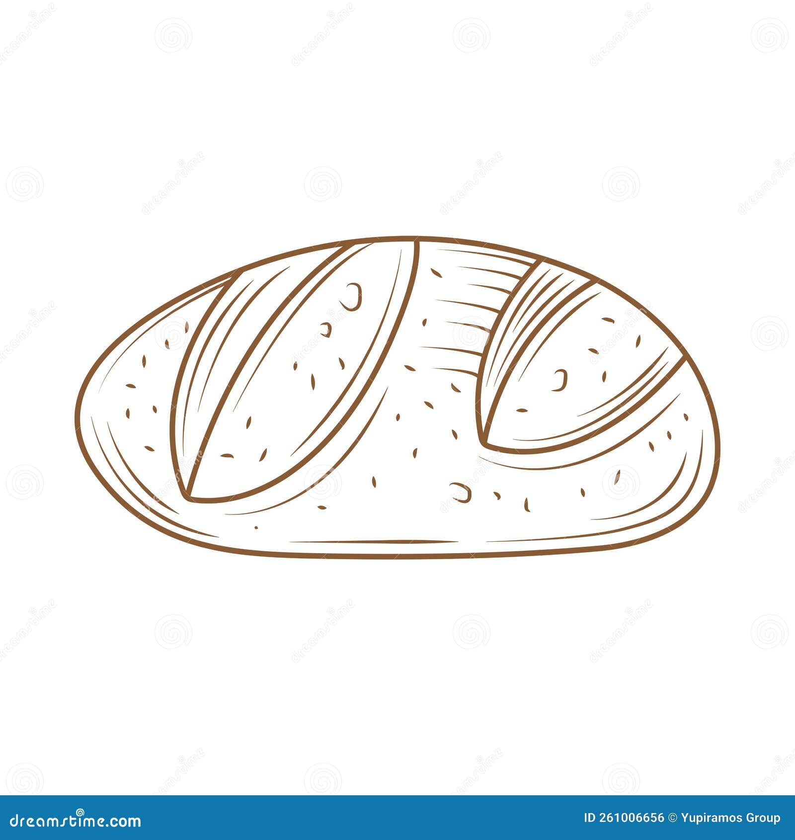 Fresh bread icon stock vector. Illustration of organic - 261006656