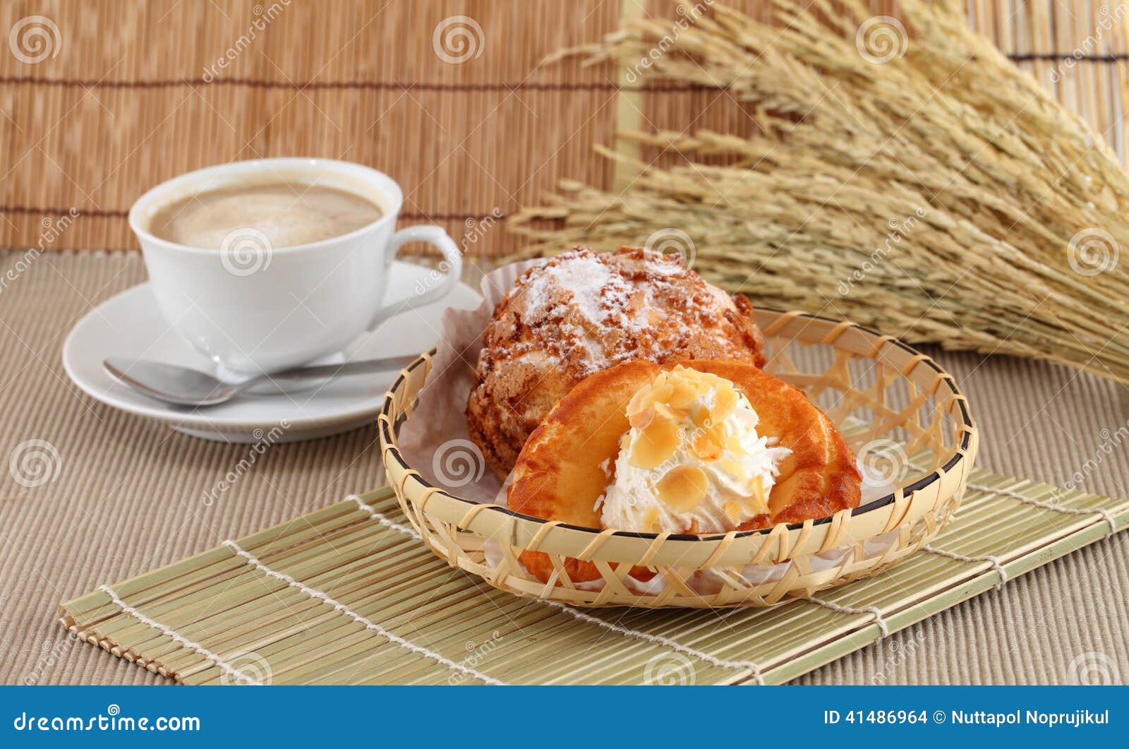 Fresh Bread and the Morning Coffee. Stock Photo - Image of cater, room ...