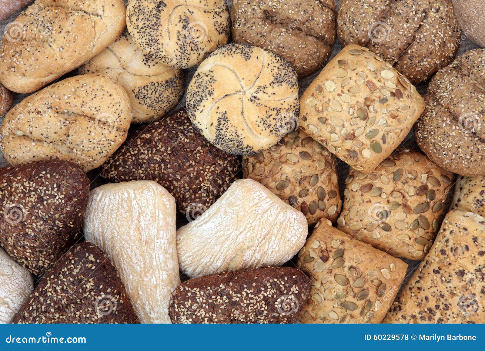 Fresh Bread Rolls stock photo. Image of seed, crusty - 60229578