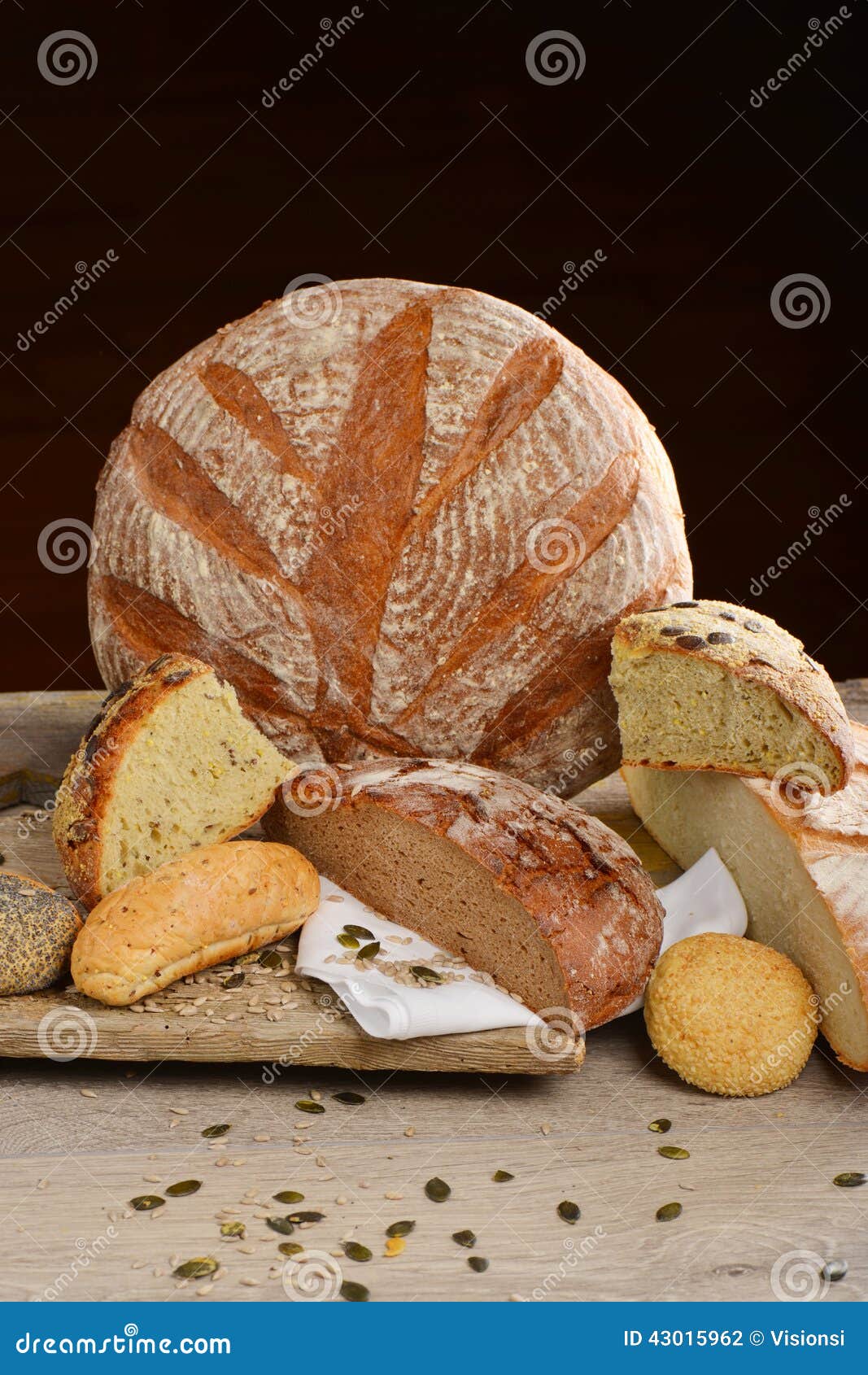Fresh bread selection stock photo. Image of italian, barley - 43015962