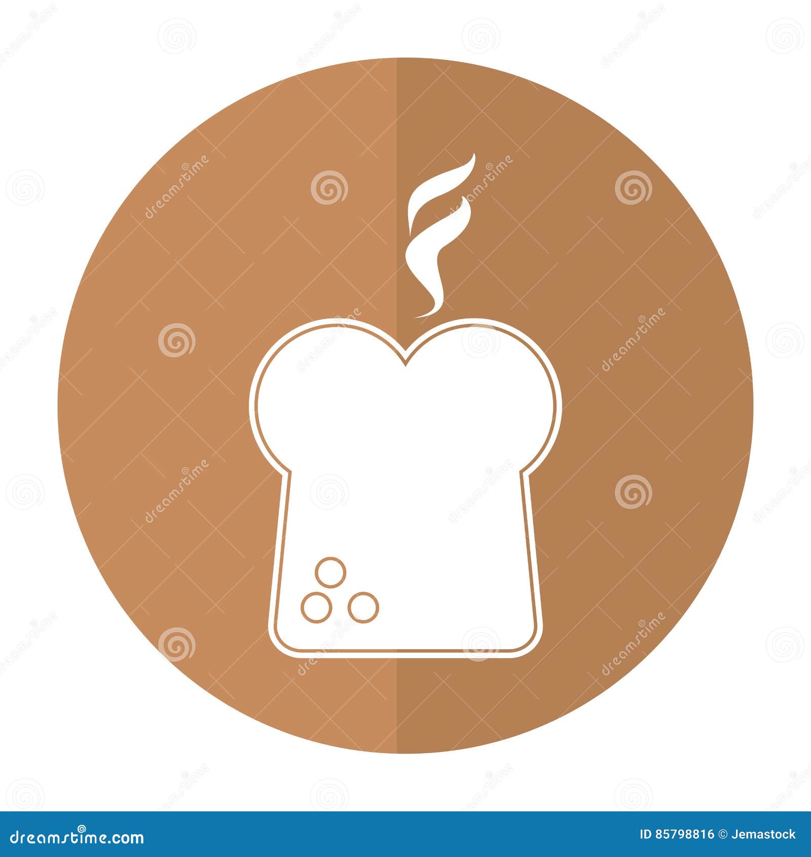 Fresh Bread Slice Icon Shadow Stock Vector - Illustration of grain ...