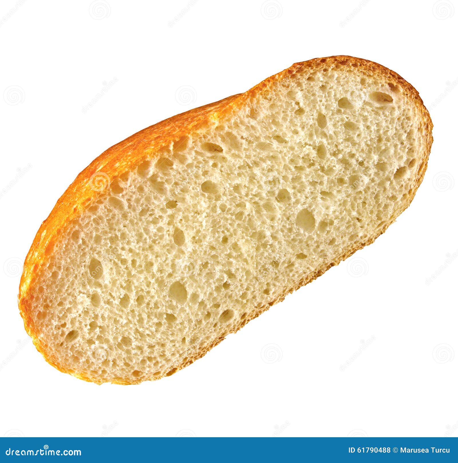 Fresh bread slice isolated stock photo. Image of healthy - 61790488