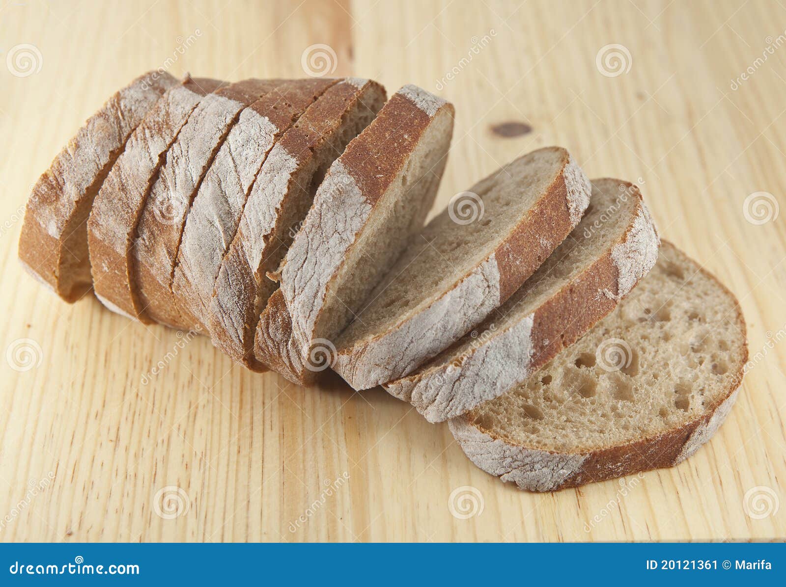 Fresh bread sliced stock image. Image of delicious, grain - 20121361