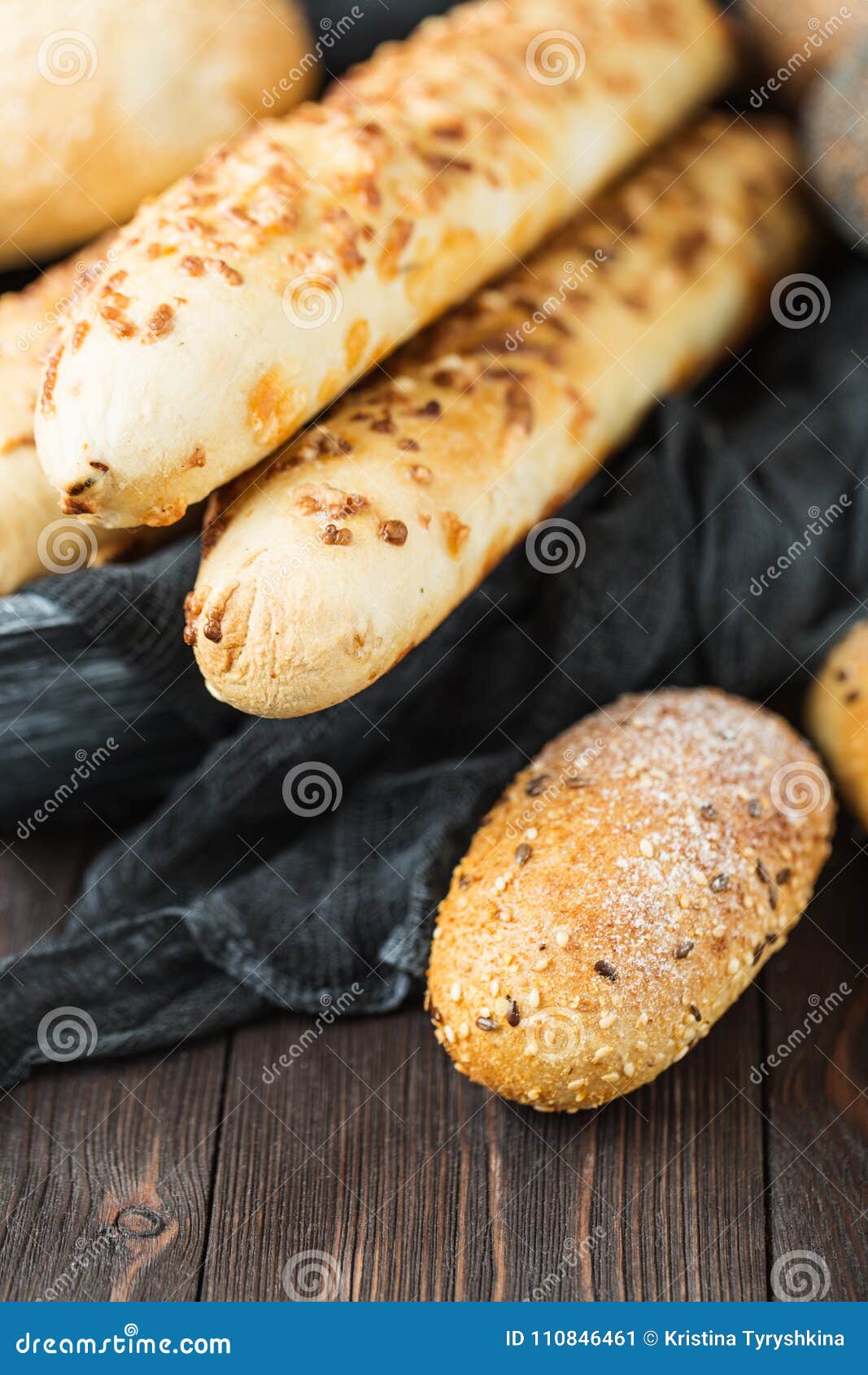 Fresh Bread on Table. Homemade Bread. Kitchen or Bakery Poster Design ...