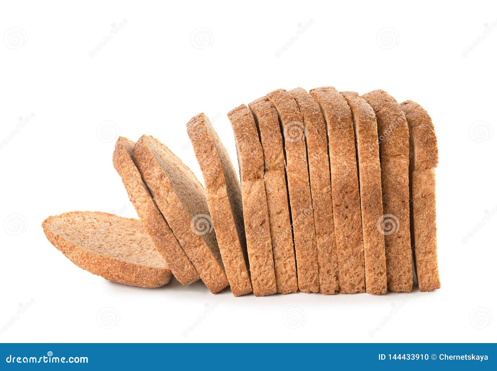 Fresh Bread on White Background Stock Photo - Image of homemade, meal ...