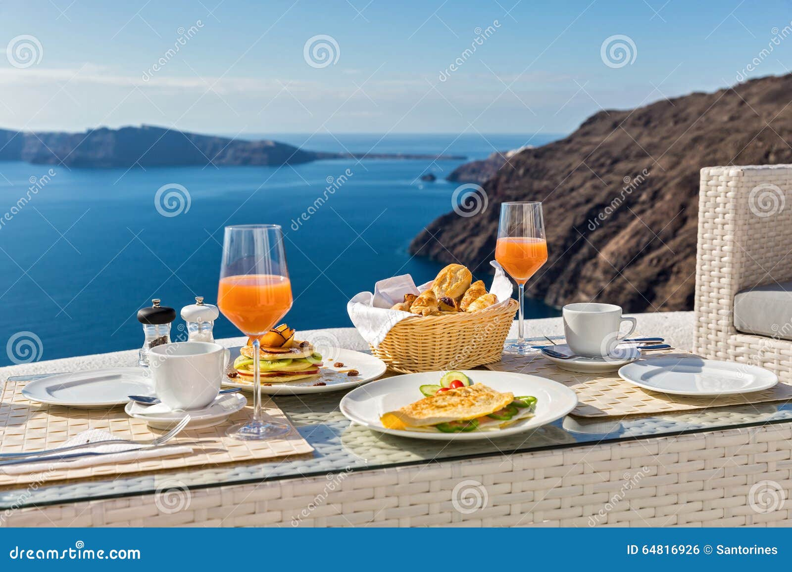 Fresh Breakfast in a Beautiful Place Stock Photo - Image of luxury ...