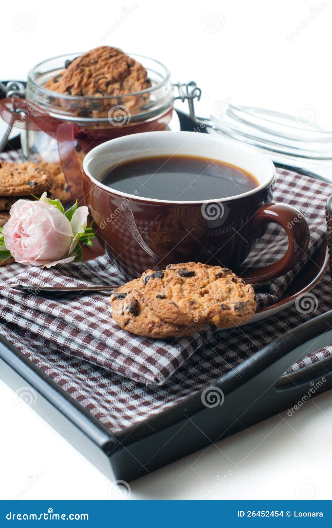 Fresh Breakfast, Coffee and Cookies Stock Photo - Image of coffee ...