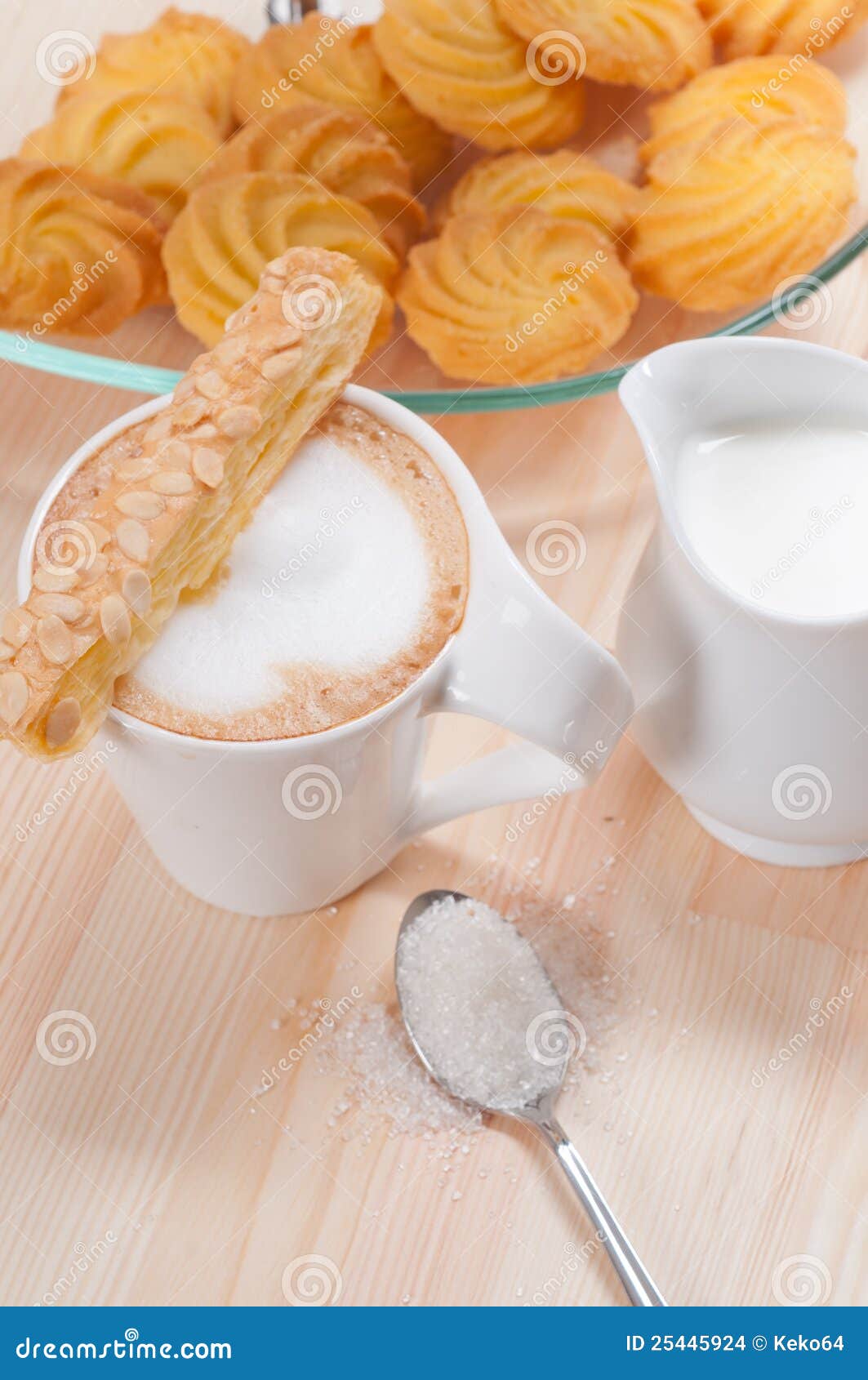 Fresh Breakfast Coffee and Pastry Stock Photo - Image of french ...