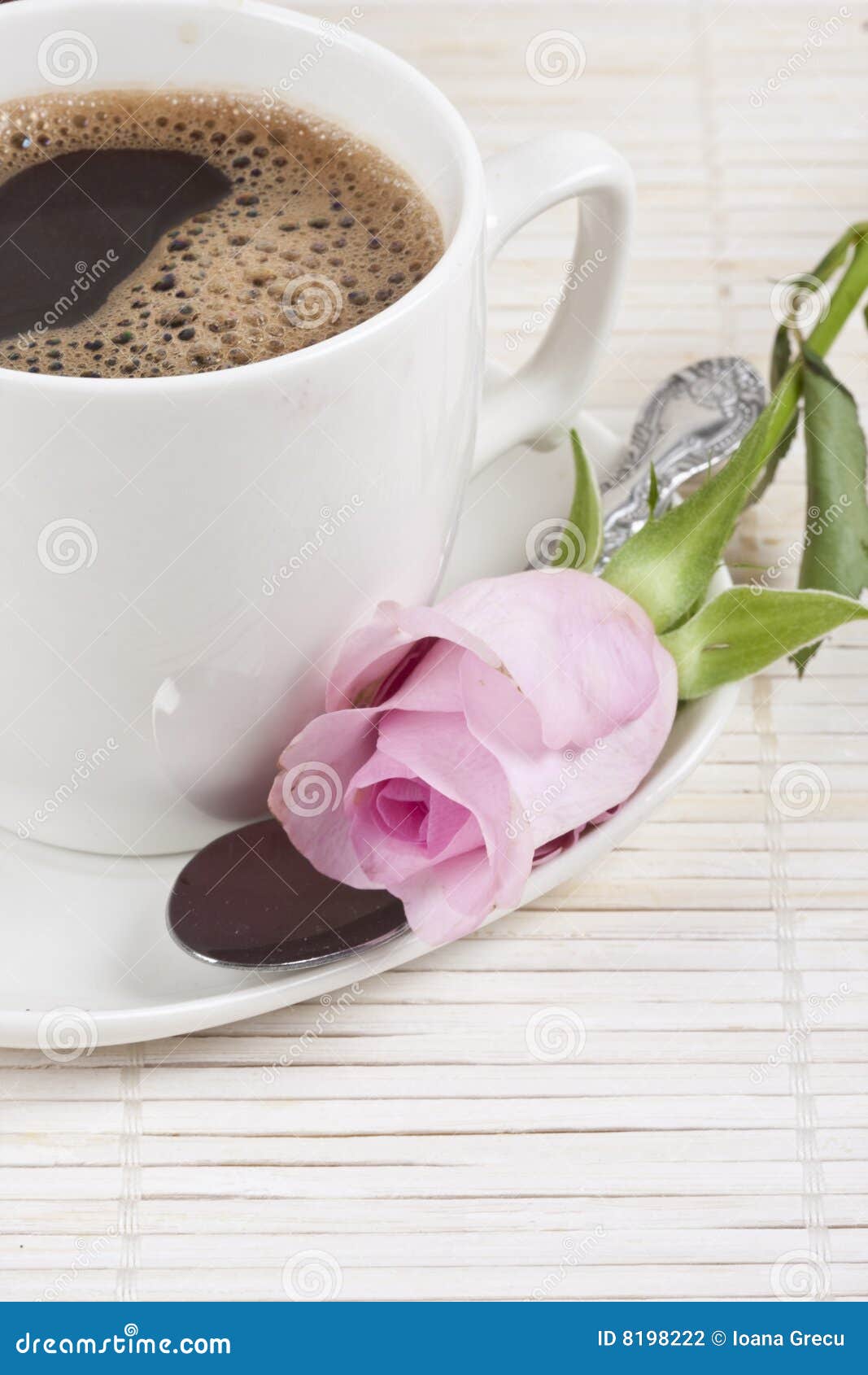 Fresh Brewed Coffee and a Rose Stock Photo - Image of liquid, brew: 8198222