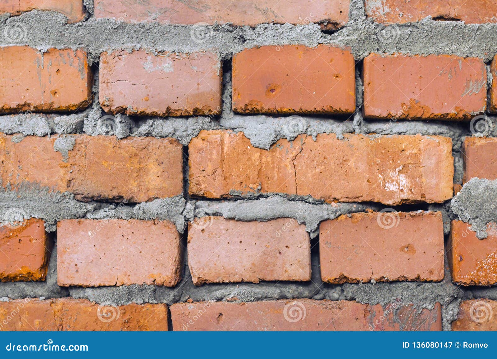 Fresh brickwork wall decor stock image. Image of construction - 136080147