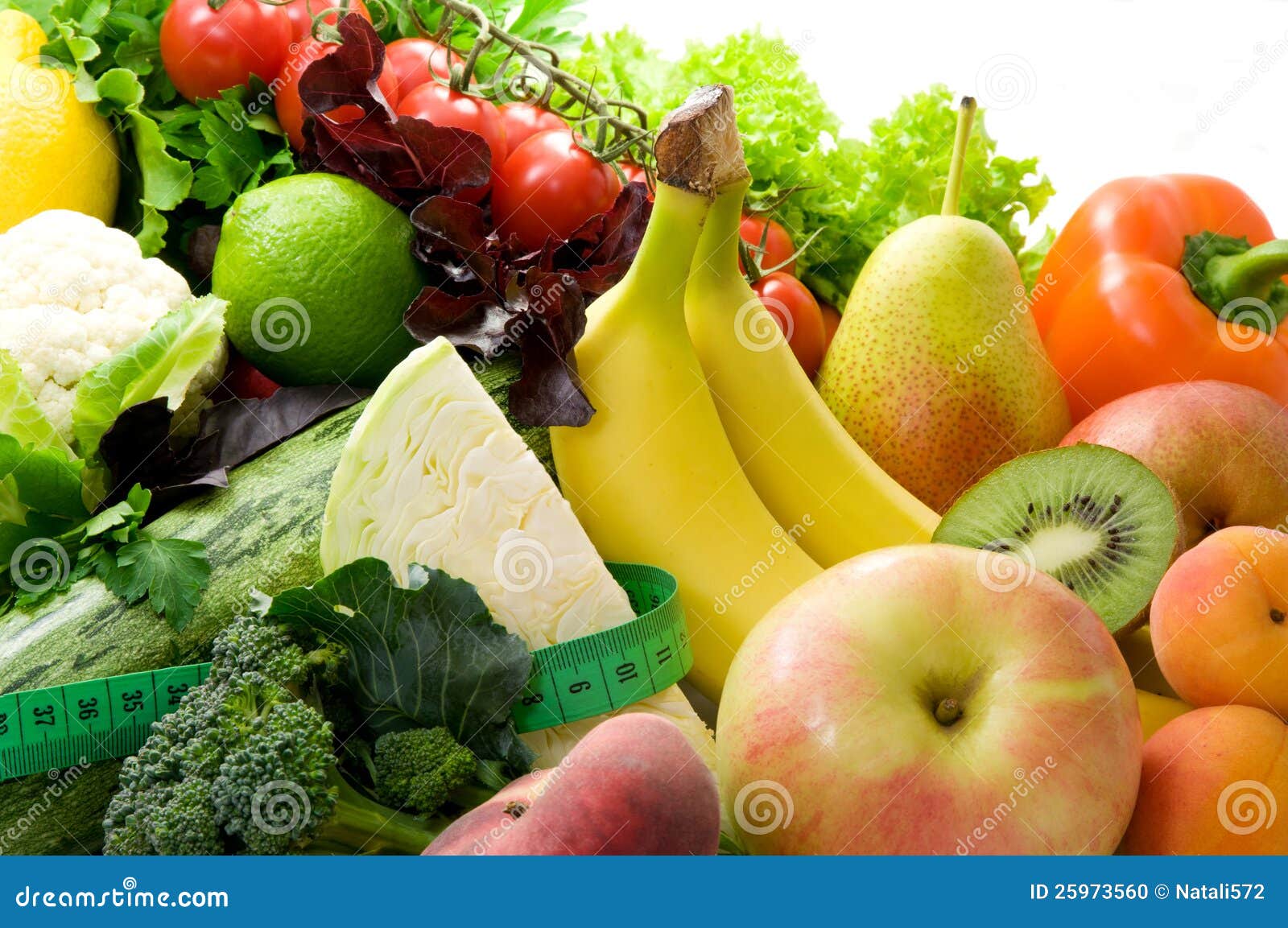Fresh, Bright Fruit and Vegetables Stock Photo - Image of fresh ...