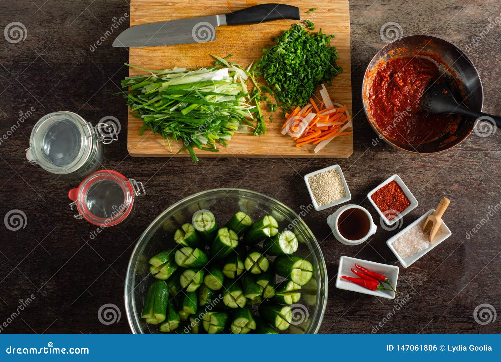 Ingredients for Kimchi stock photo. Image of kimchee - 147061806