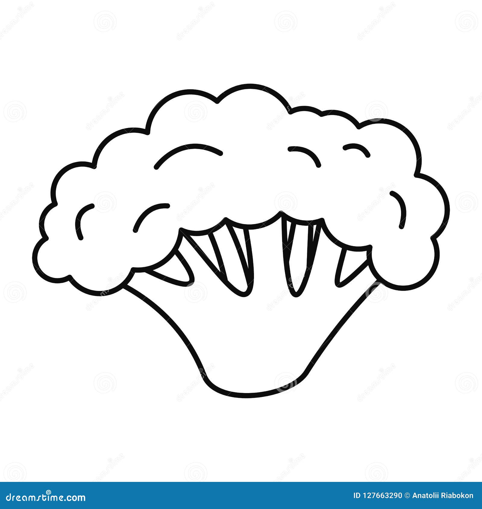 Fresh Broccoli Icon, Outline Style Stock Vector - Illustration of ...