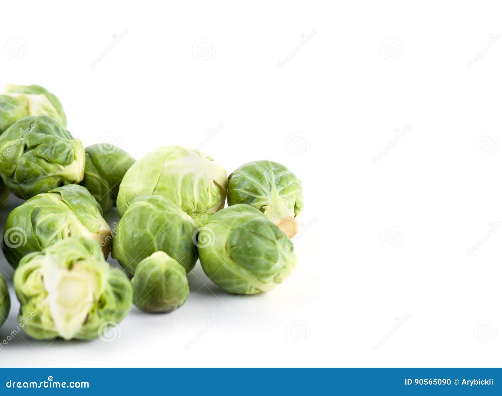 Fresh Brussels Cabbage Isolated Stock Photo - Image of brussels, sprout ...