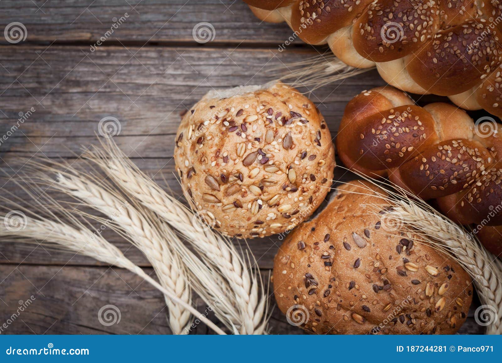 Fresh Buns on the Bakery Table Stock Image - Image of table, food ...