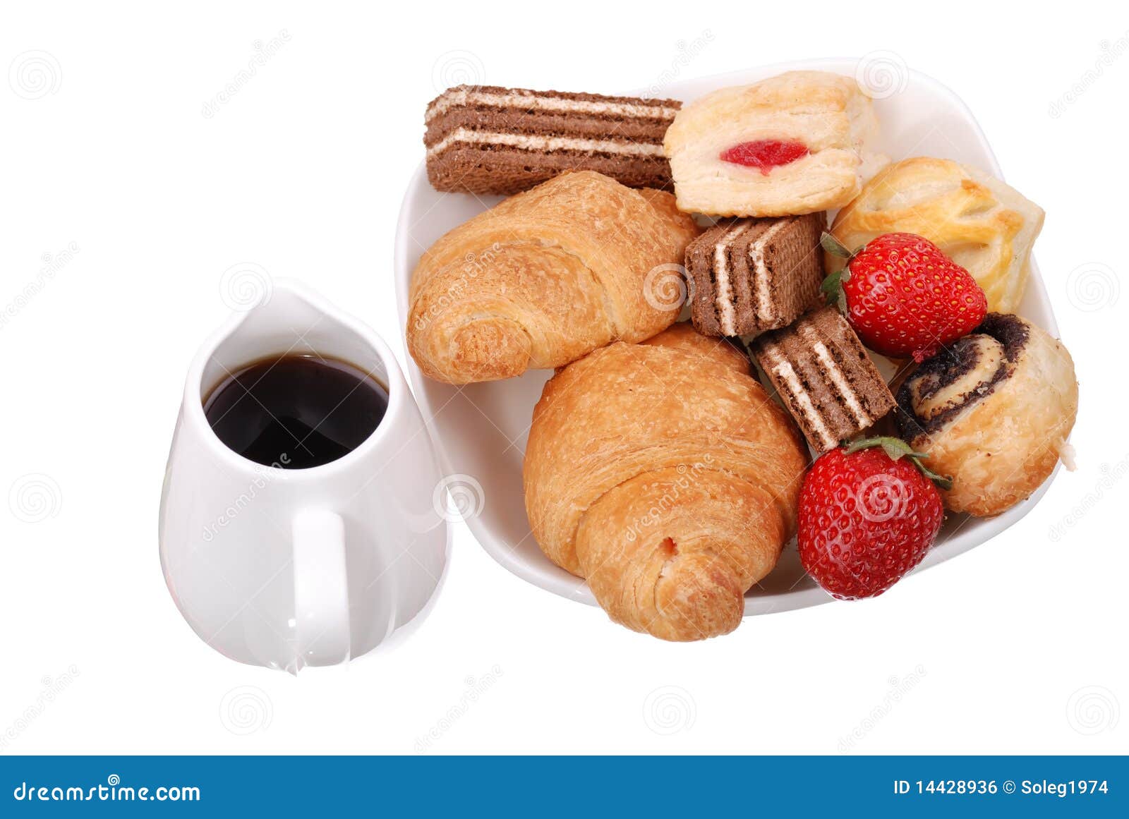 Fresh Buns on Plate Isolated Stock Photo - Image of background, dinner ...