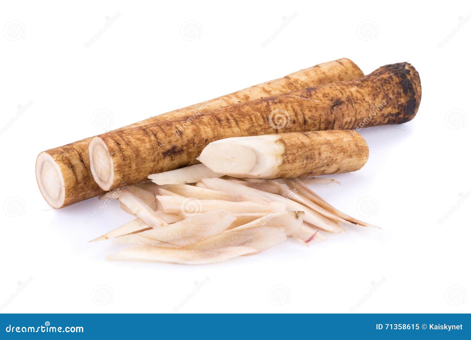 Fresh Burdock Roots on White Background Stock Image - Image of space ...