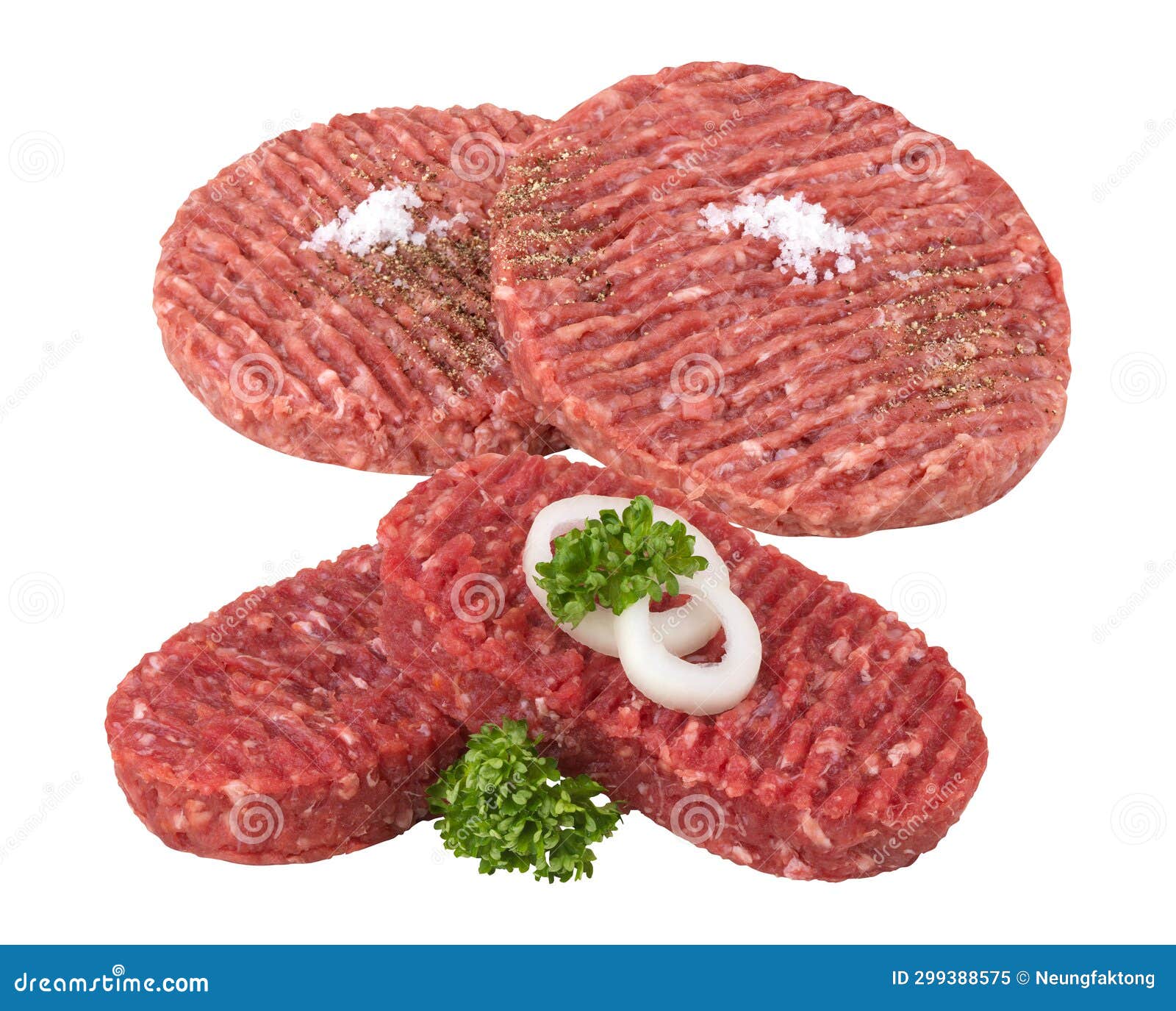 Fresh Burger Meat Cut Out Isolated White Background with Clipping Path ...