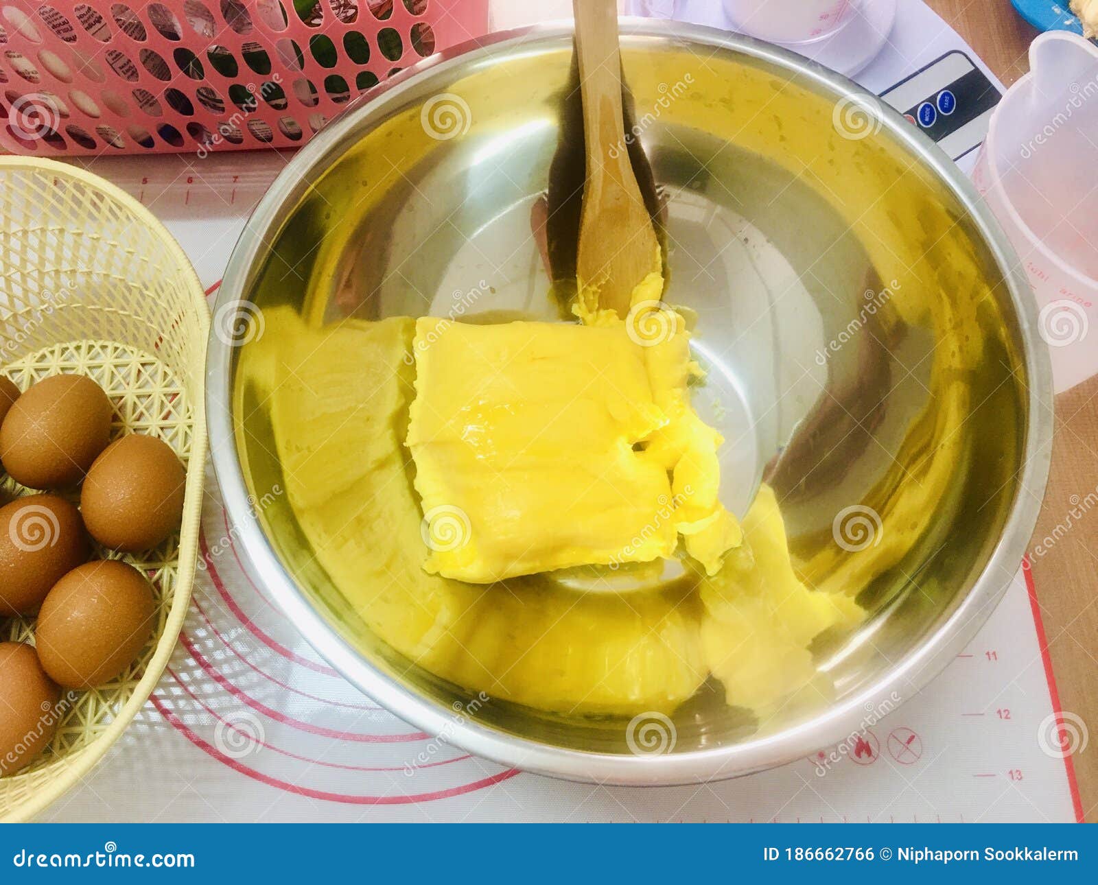 Fresh butter stock photo. Image of fresh, butter, making - 186662766