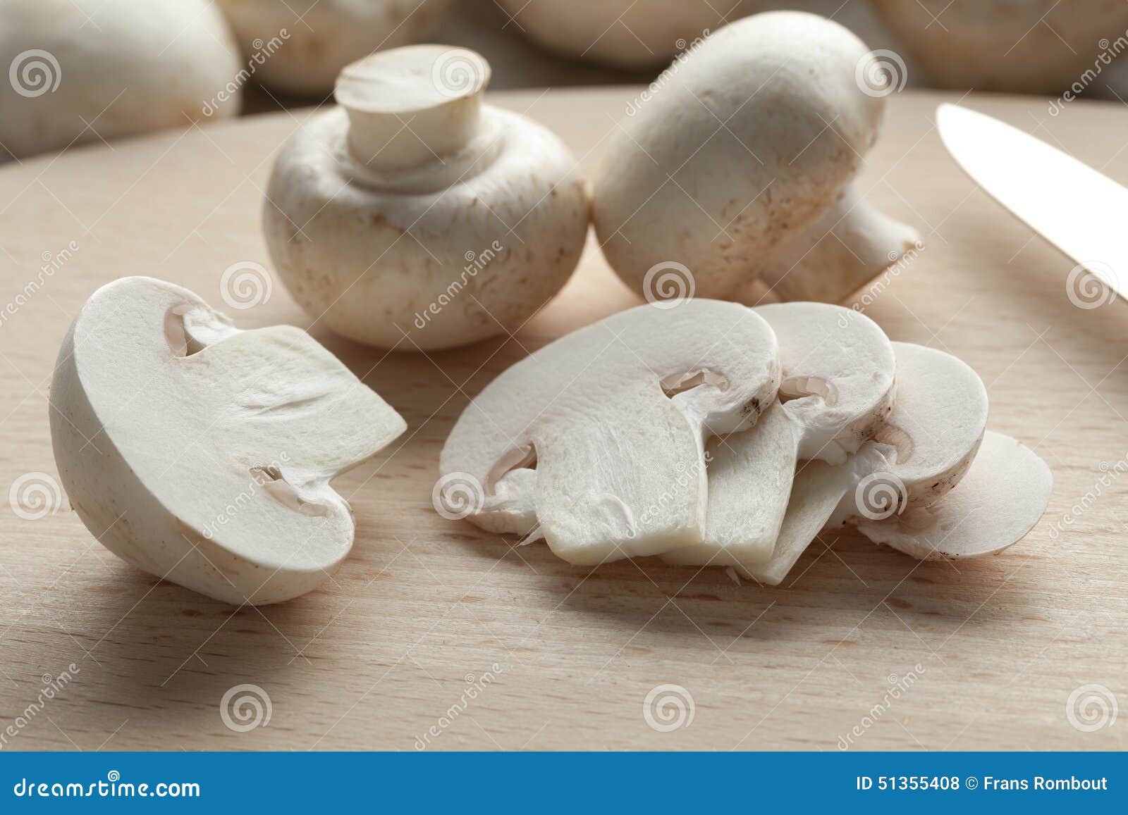 Fresh button mushrooms stock photo. Image of food, cultivated - 51355408