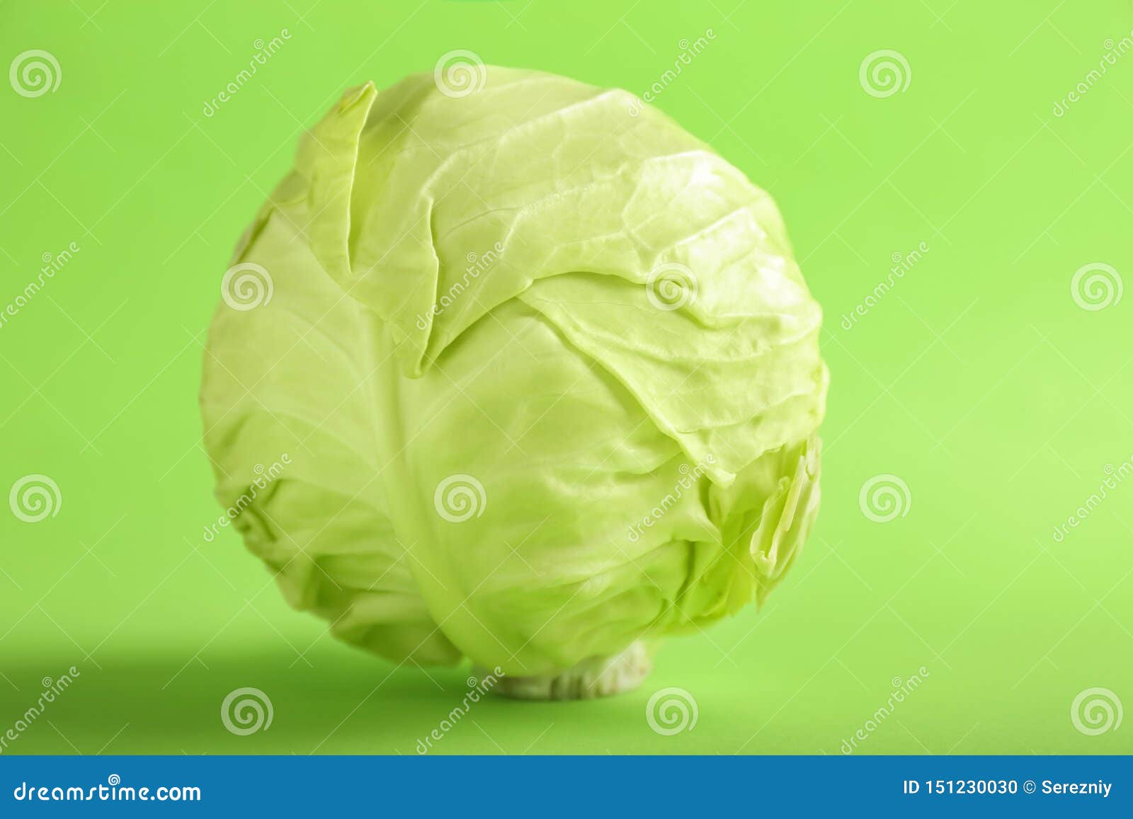 Fresh Cabbage on Color Background Stock Photo - Image of white ...