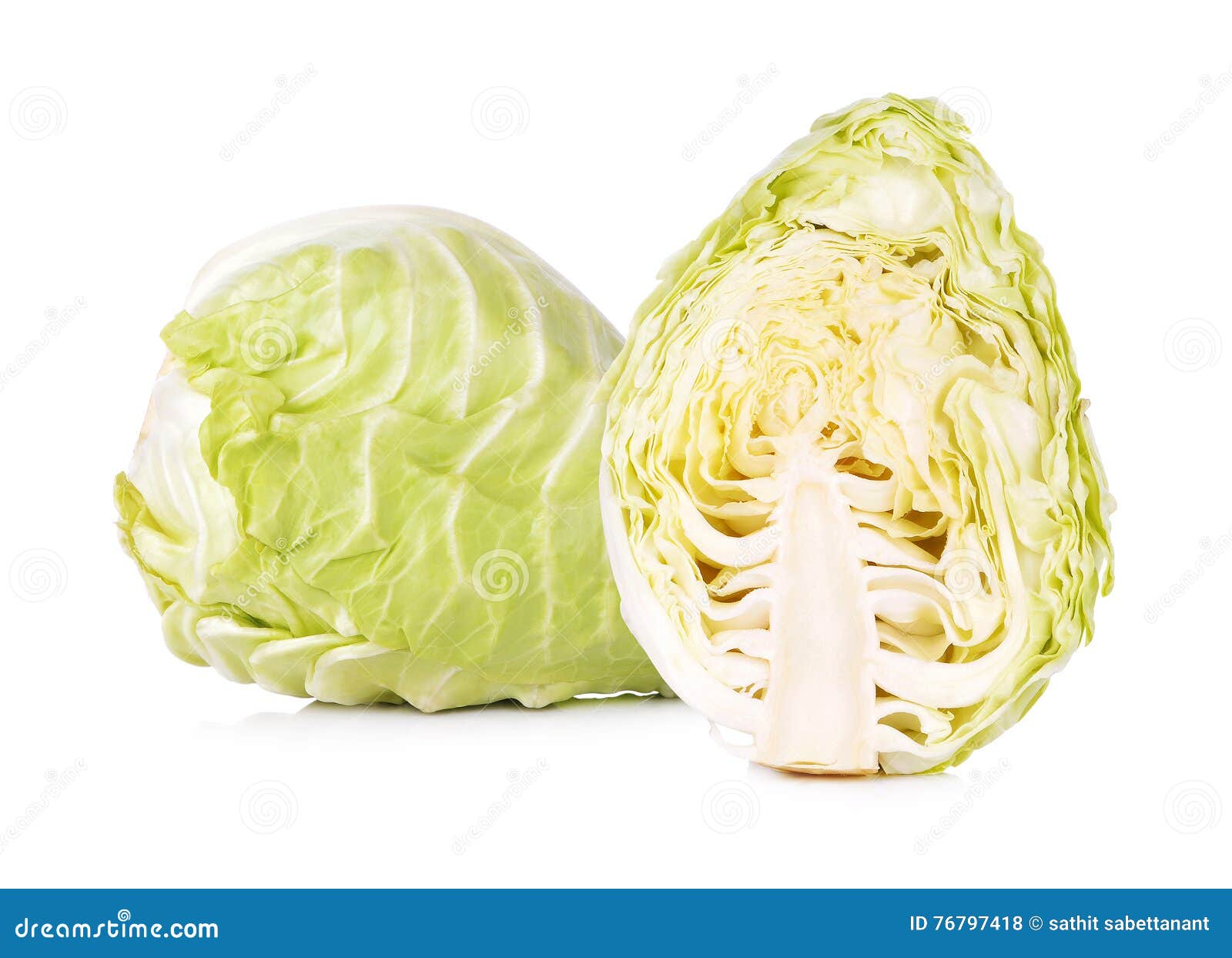 Fresh Cabbage in Heart Shape on White Background Stock Photo - Image of ...