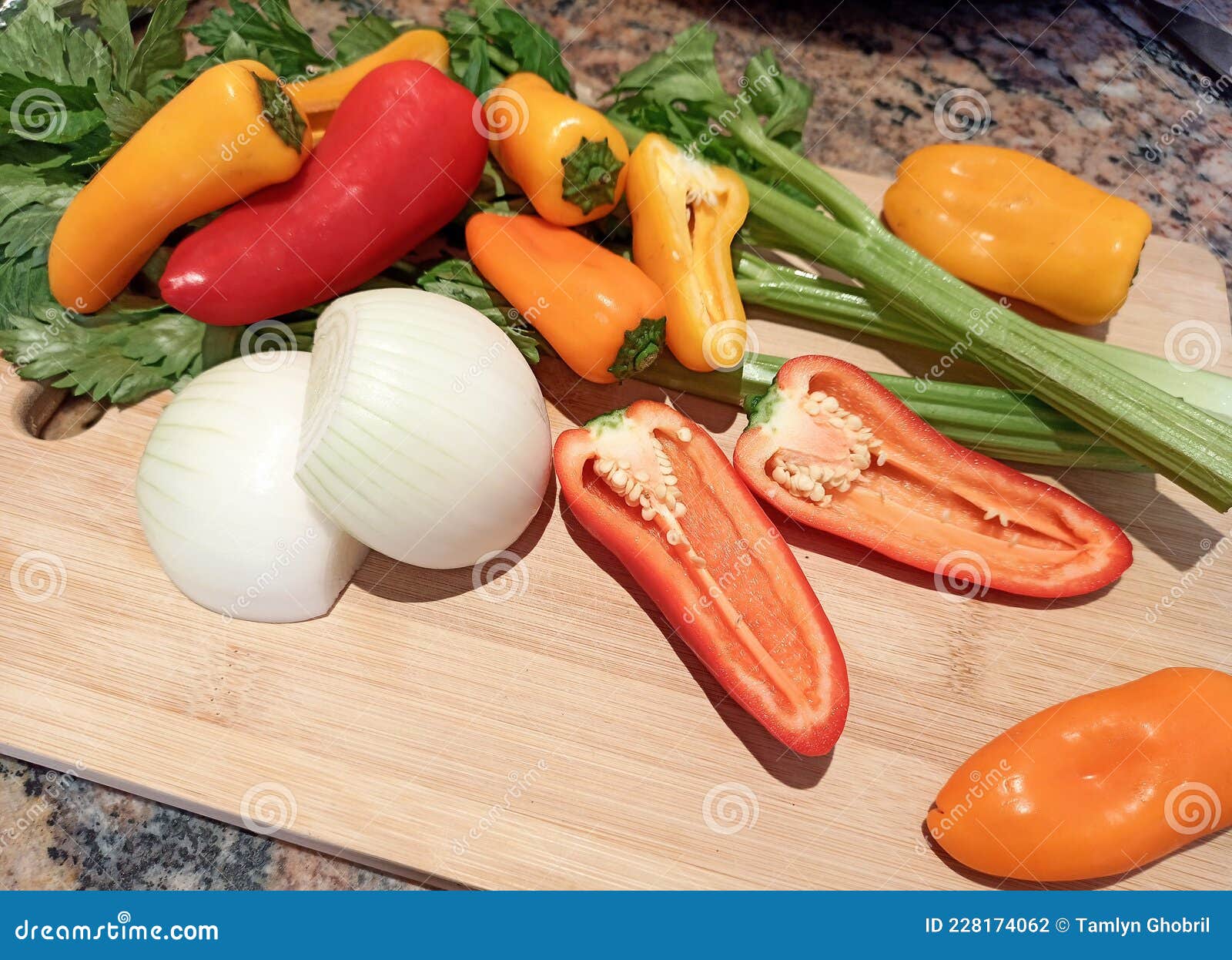 Fresh cajun vegetables stock photo. Image of kitchen - 228174062