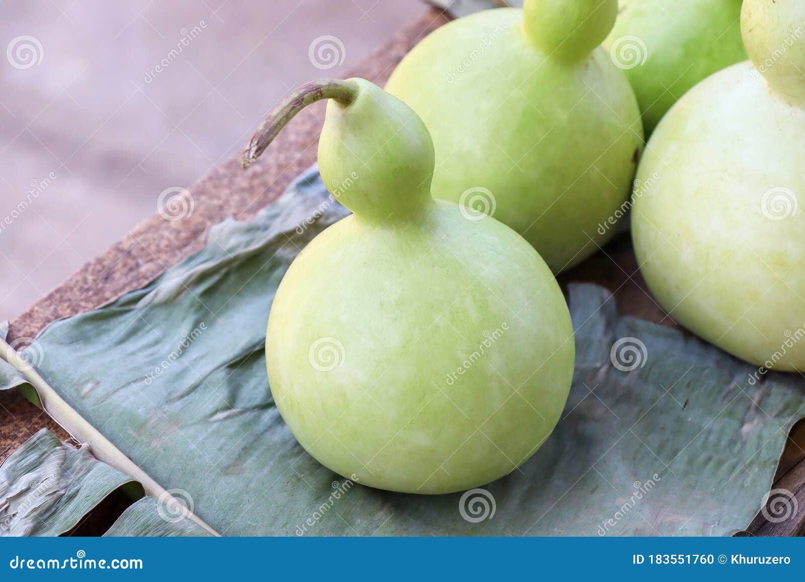 Fresh Calabash on Table at Market Stock Photo - Image of marketplace ...