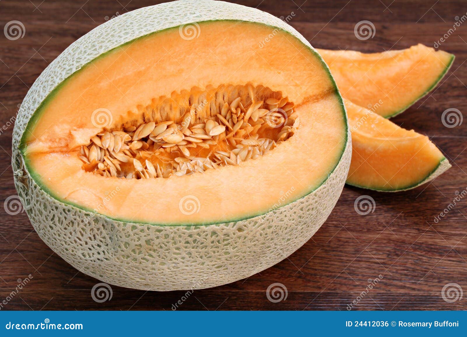 Fresh Cantaloupe or Muskmelon Stock Photo - Image of horizontal, sweet ...