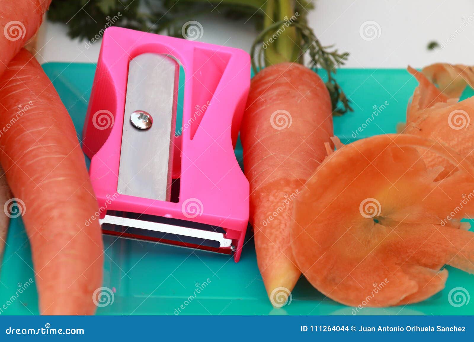 Carrot Shavings Made with a Pencil Sharpener Stock Photo - Image of ...