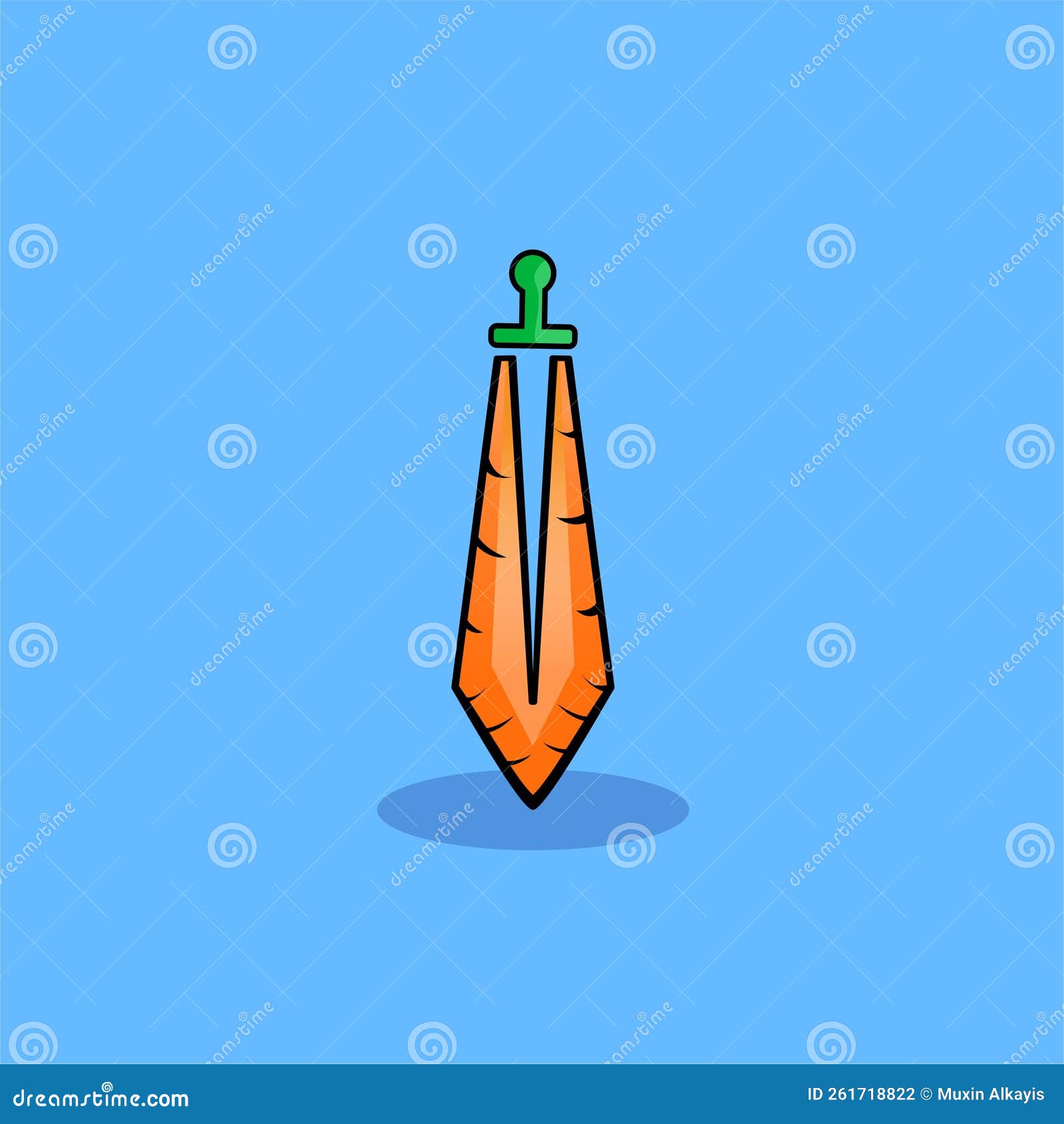 Fresh carrot sword stock illustration. Illustration of happy - 261718822