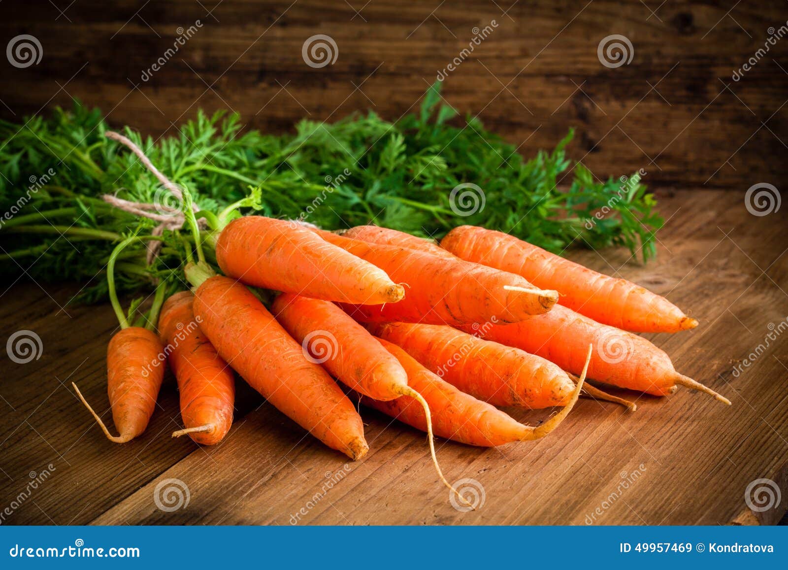 Fresh Carrots Bunch on Wood Stock Image - Image of carrot, business ...