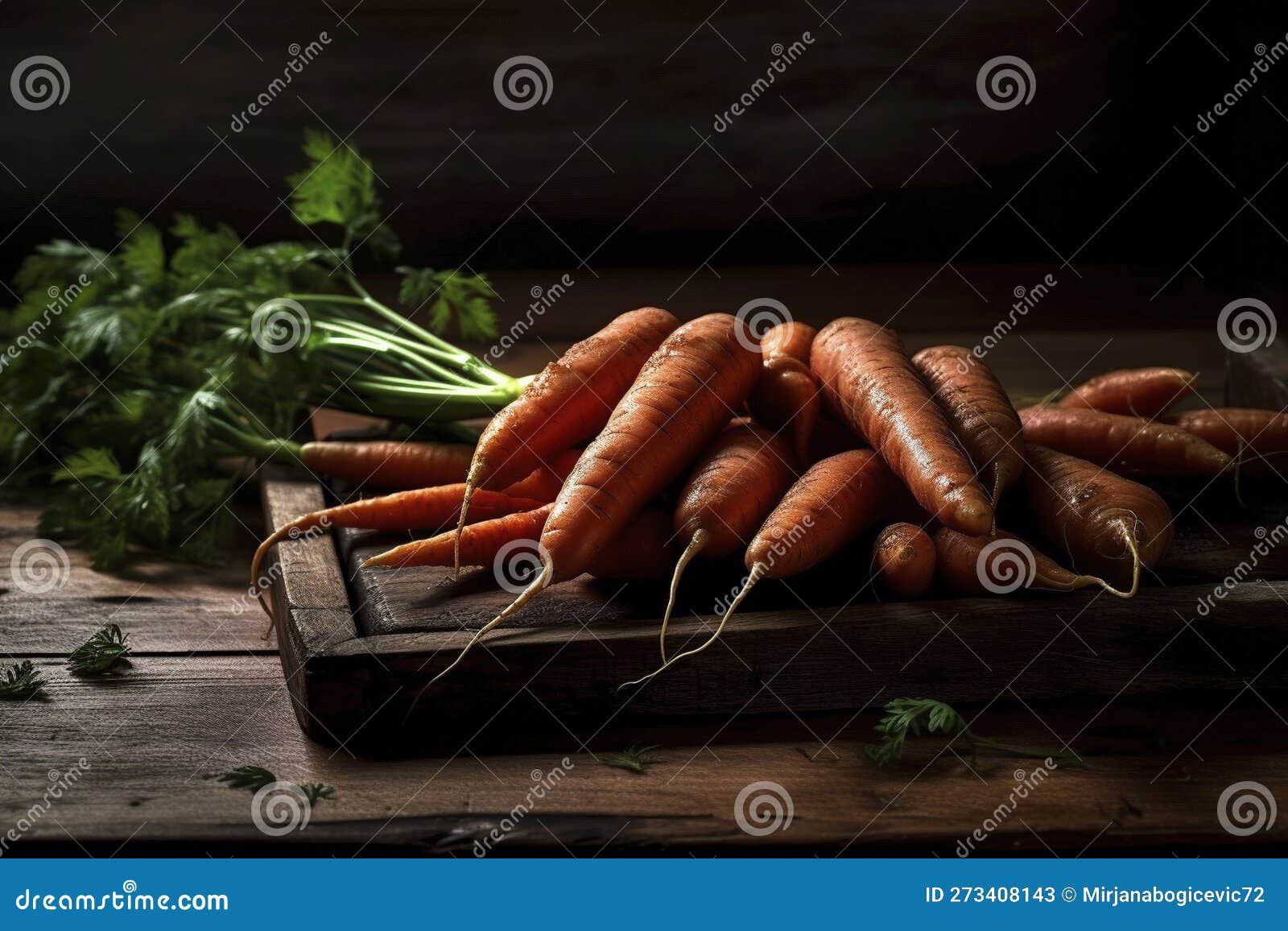 Fresh Carrots on the Kitchen Table, Created with Generative AI Stock ...