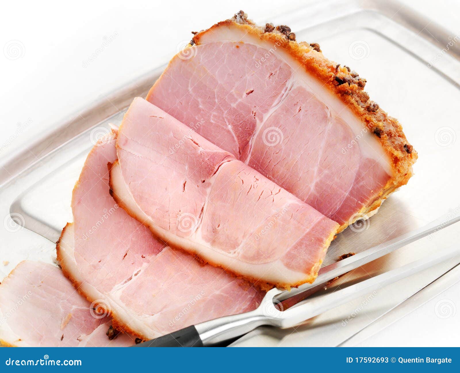 Fresh Carved Honey Roast Ham Stock Image - Image of meat, food: 17592693