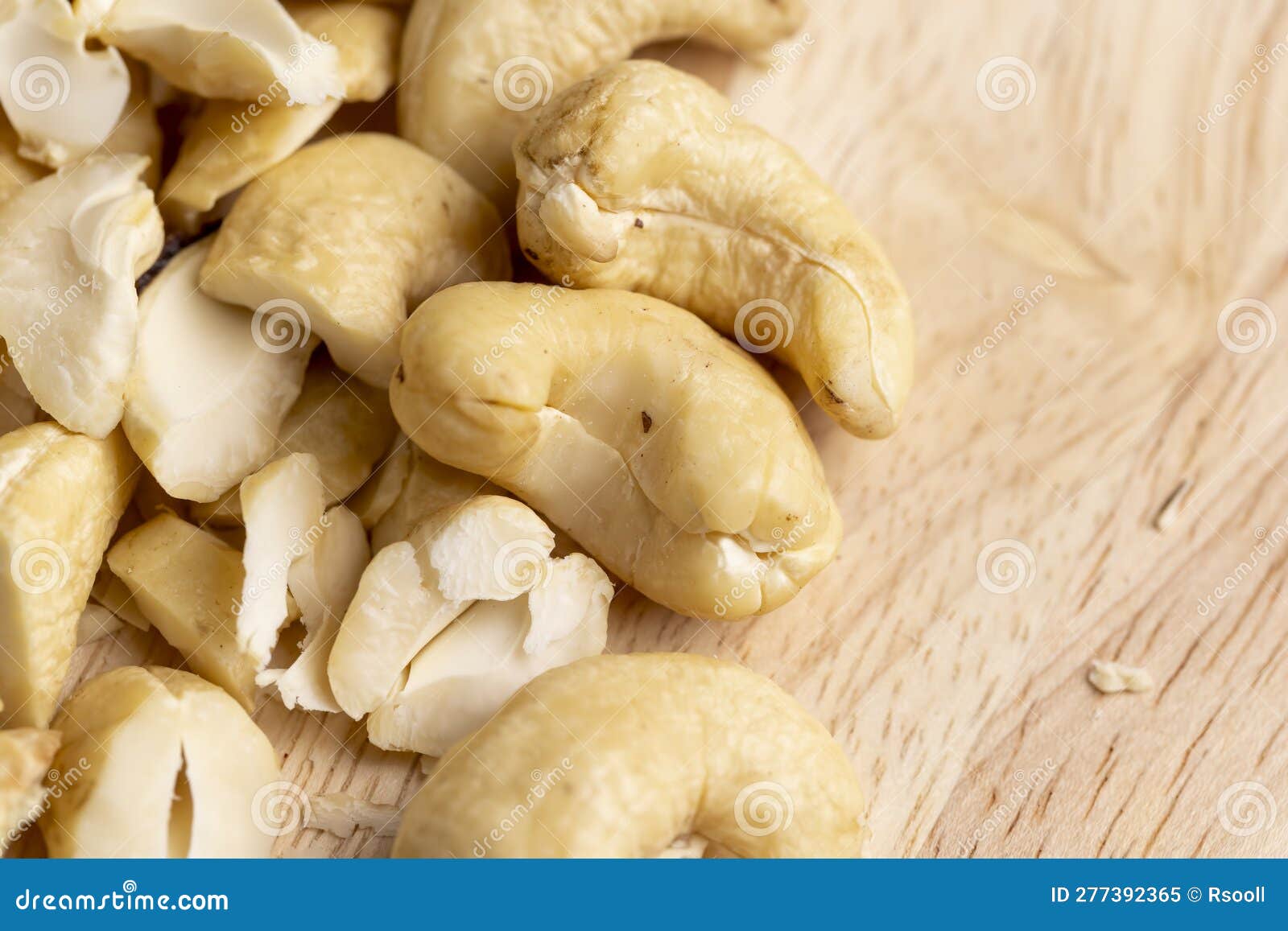 Fresh Cashew Nuts on the Table Stock Image - Image of food, crushed ...
